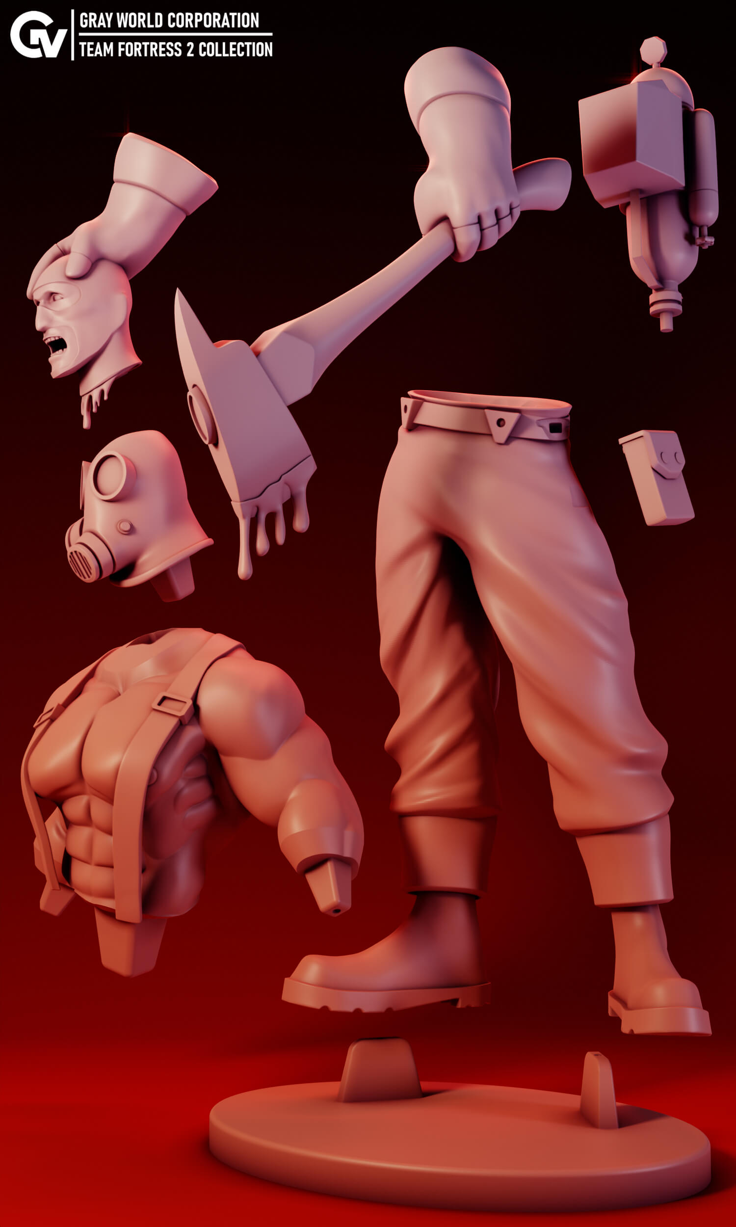 Buff Pyro - Team Fortress 2 3D Print Model by Gray World Corporation