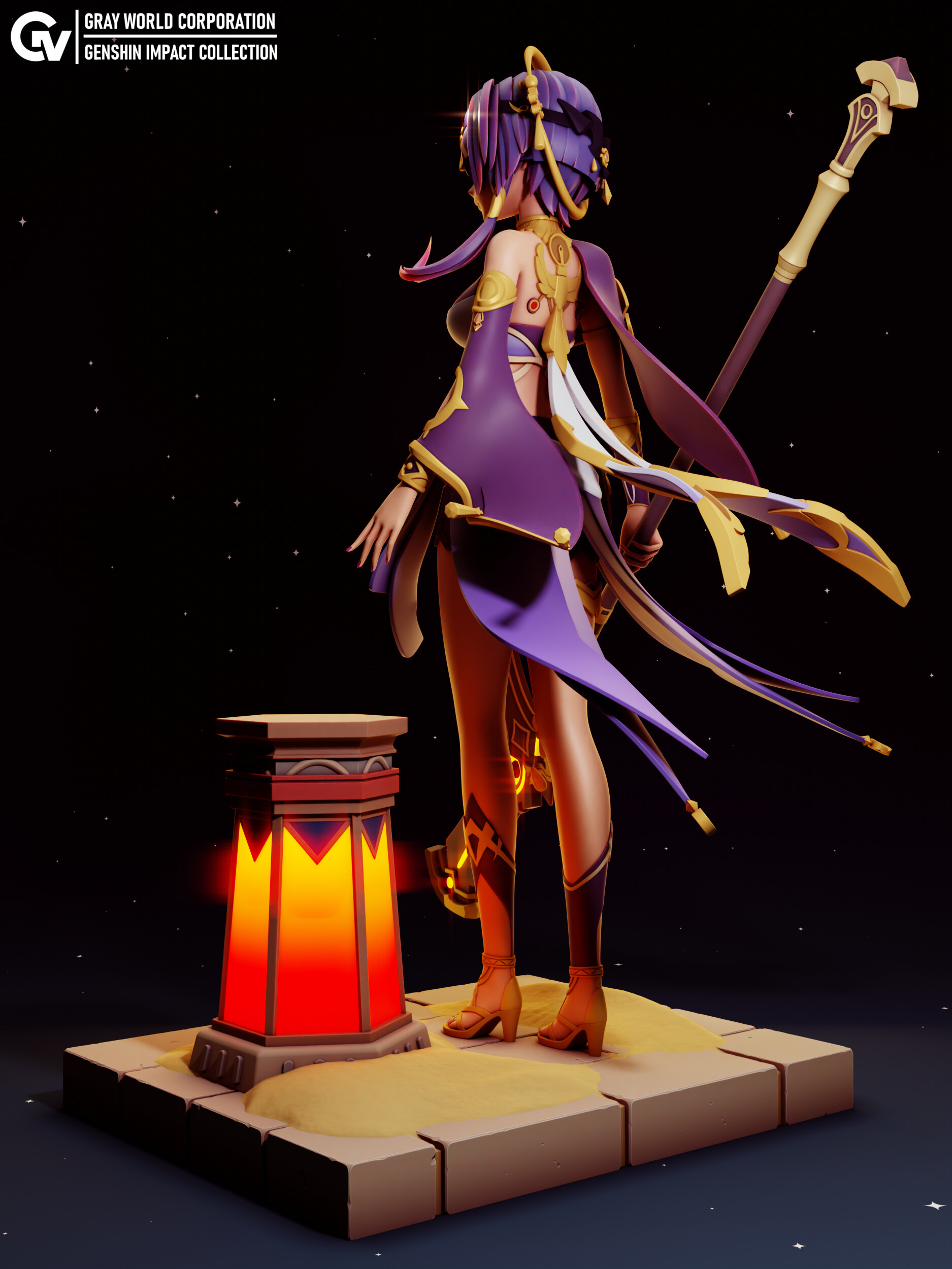 Candace - Genshin Impact 3D Model by Gray World Corporation