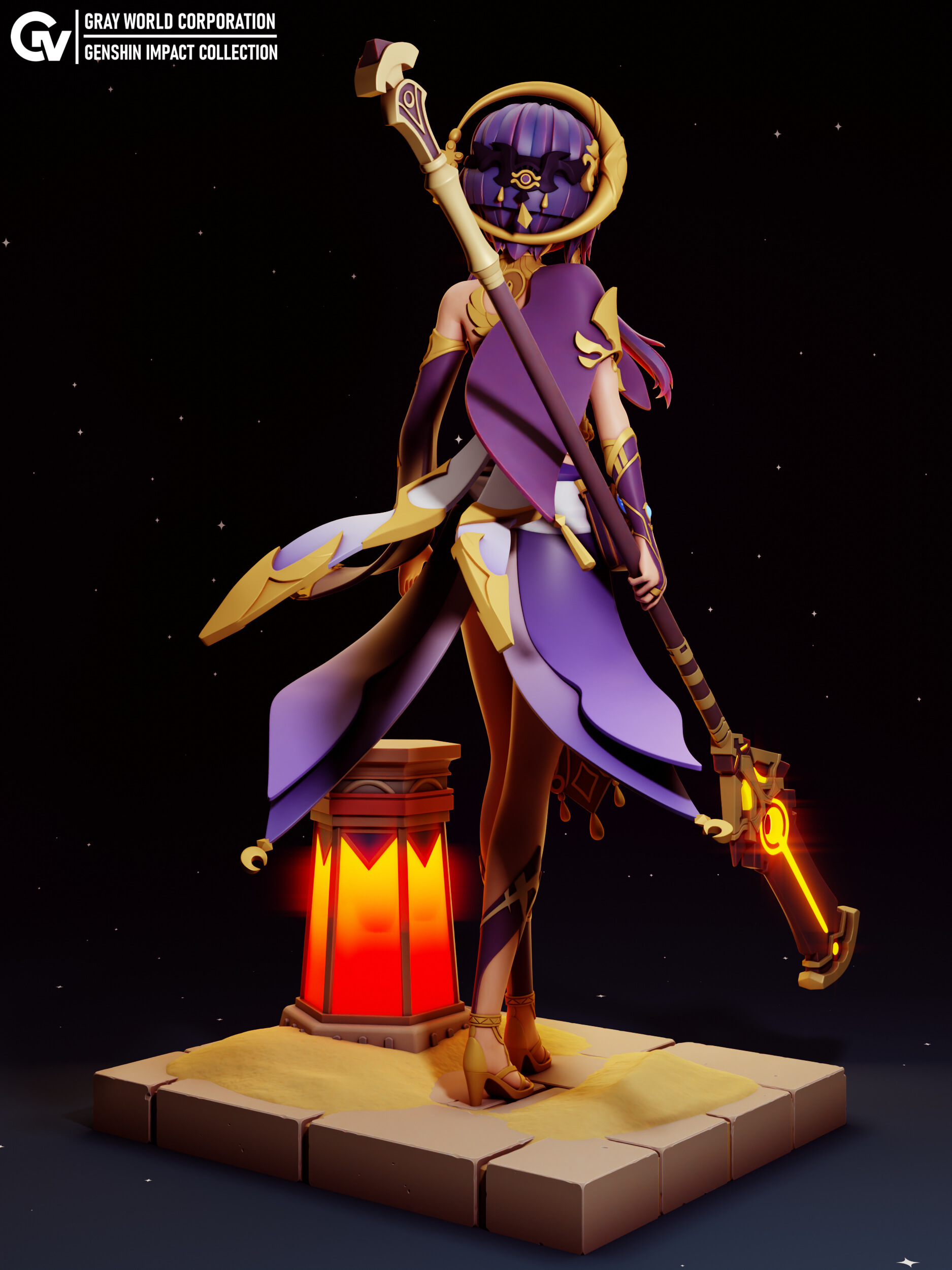 Candace - Genshin Impact 3D Model by Gray World Corporation