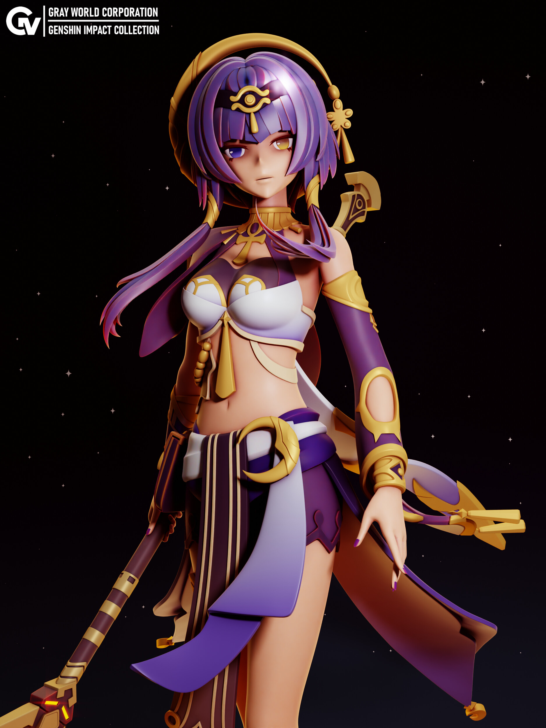 Candace - Genshin Impact 3D Model by Gray World Corporation
