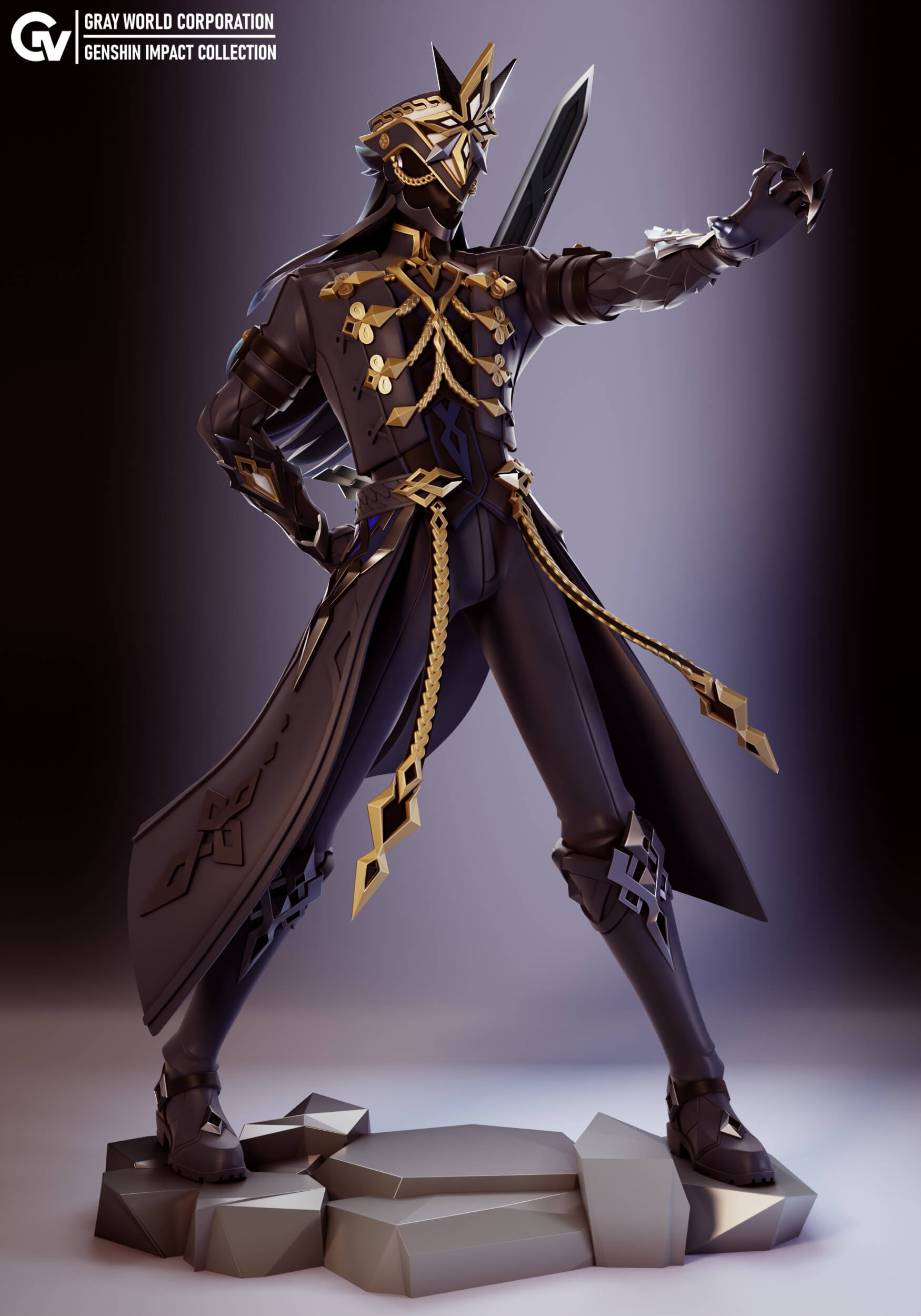 Capitano - Genshin Impact 3D Model by Gray World Corporation