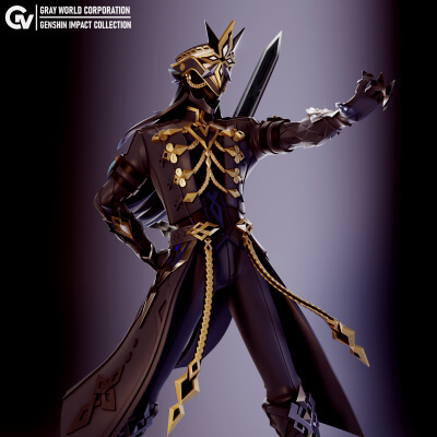 Capitano - Genshin Impact 3D Model by Gray World Corporation