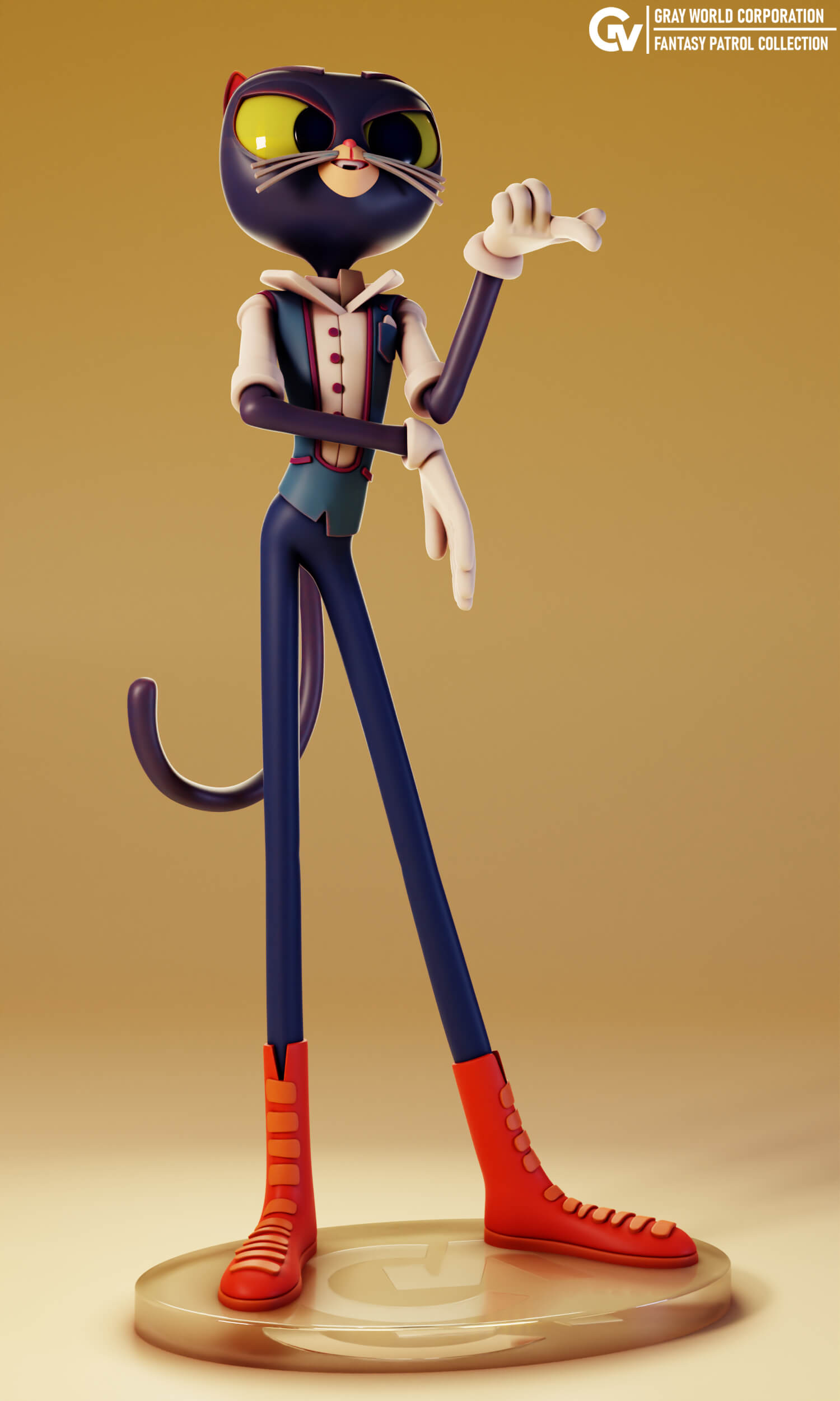 Cat Scientist - Fantasy Patrol 3D Model by Gray World Corporation