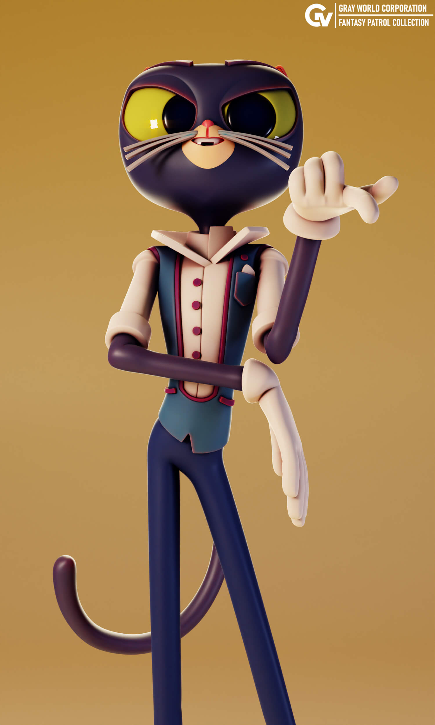 Cat Scientist - Fantasy Patrol 3D Print Model by Gray World Corporation