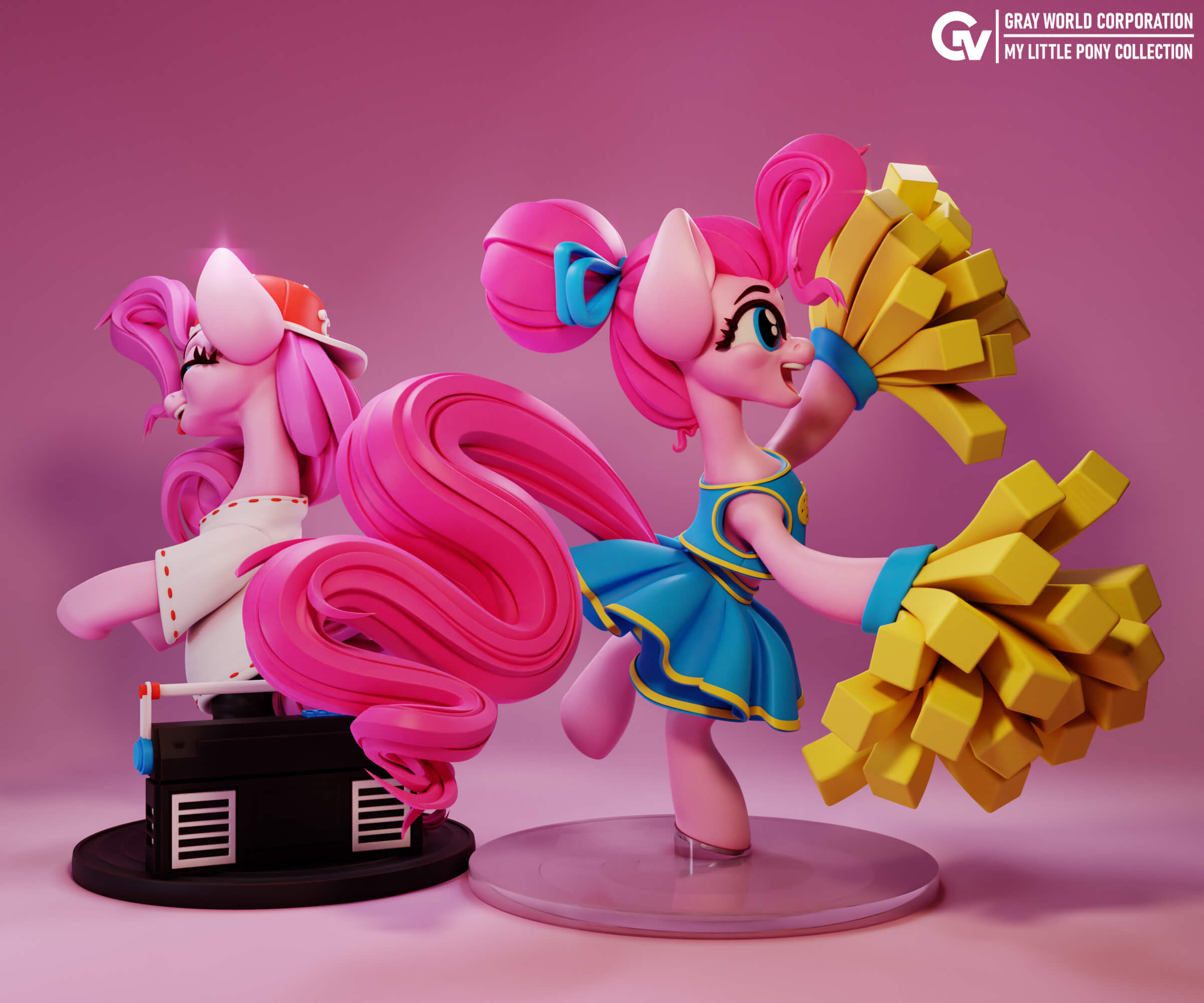 Cheerleader Pinkie Pie + Limp Pinkit - My Little Pony 3D Model by Gray ...