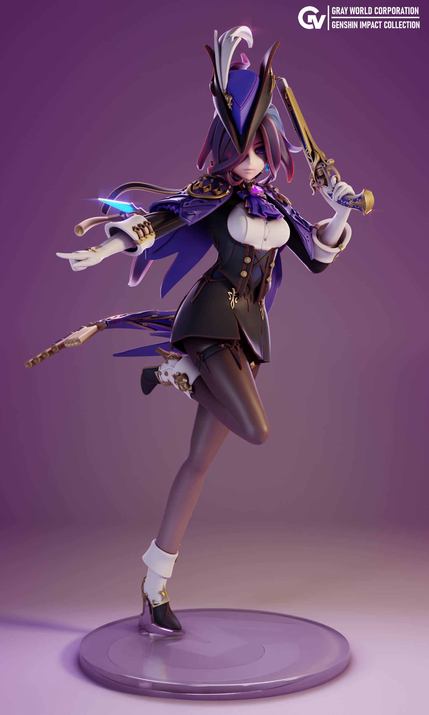 Clorinde - Genshin Impact 3D Model by Gray World Corporation