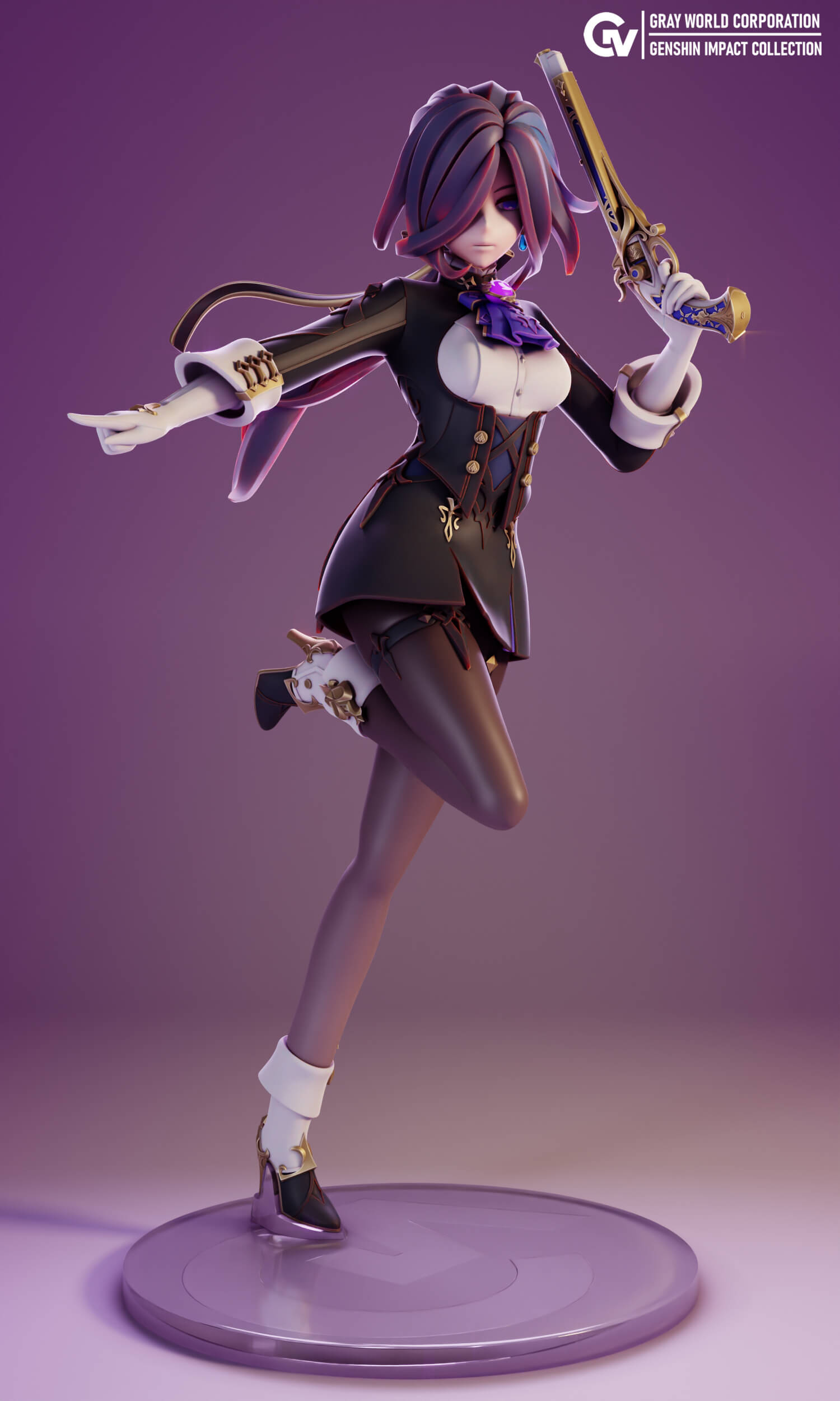 Clorinde - Genshin Impact 3D Model by Gray World Corporation