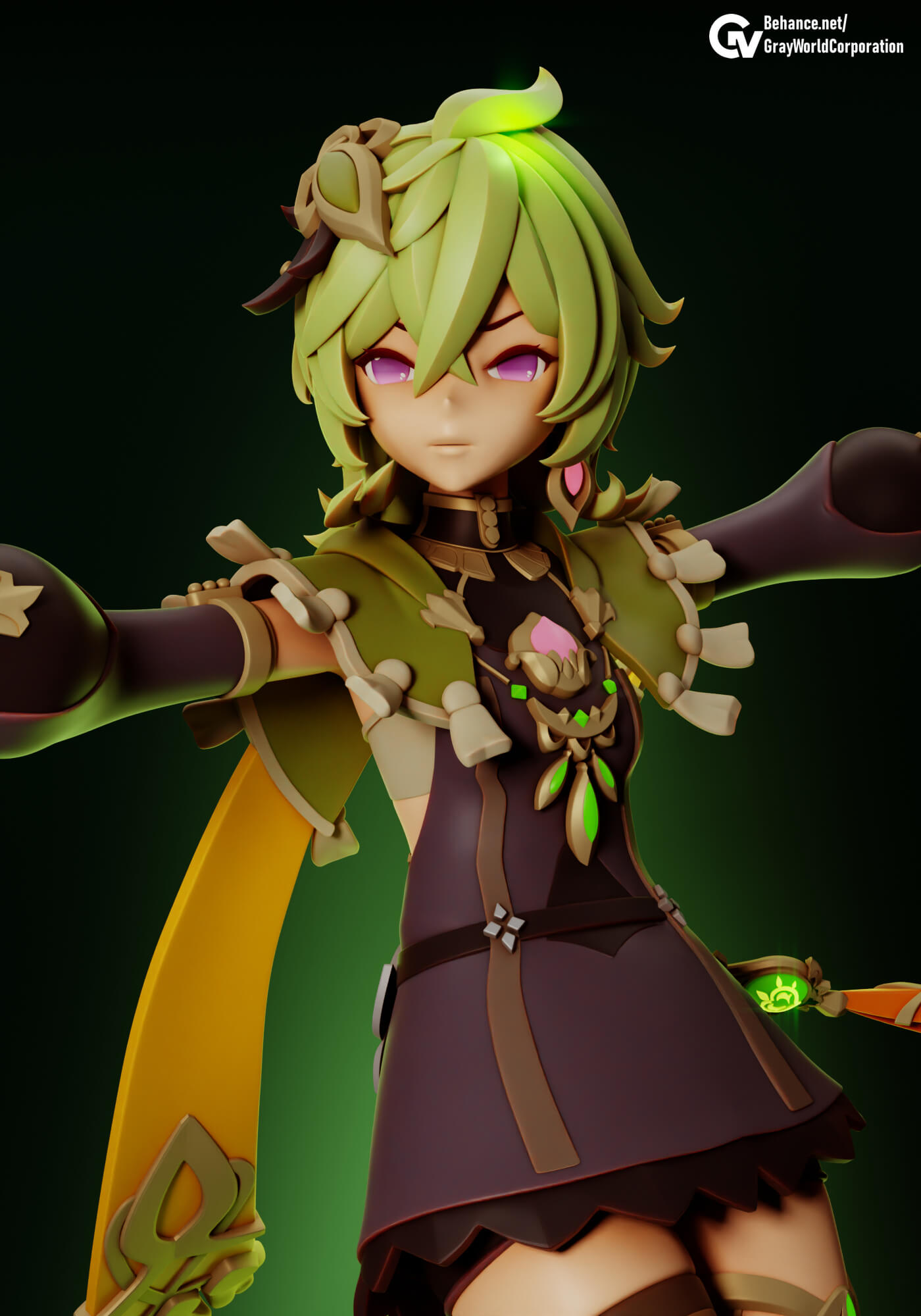 Collei - Genshin Impact 3D Model by Gray World Corporation