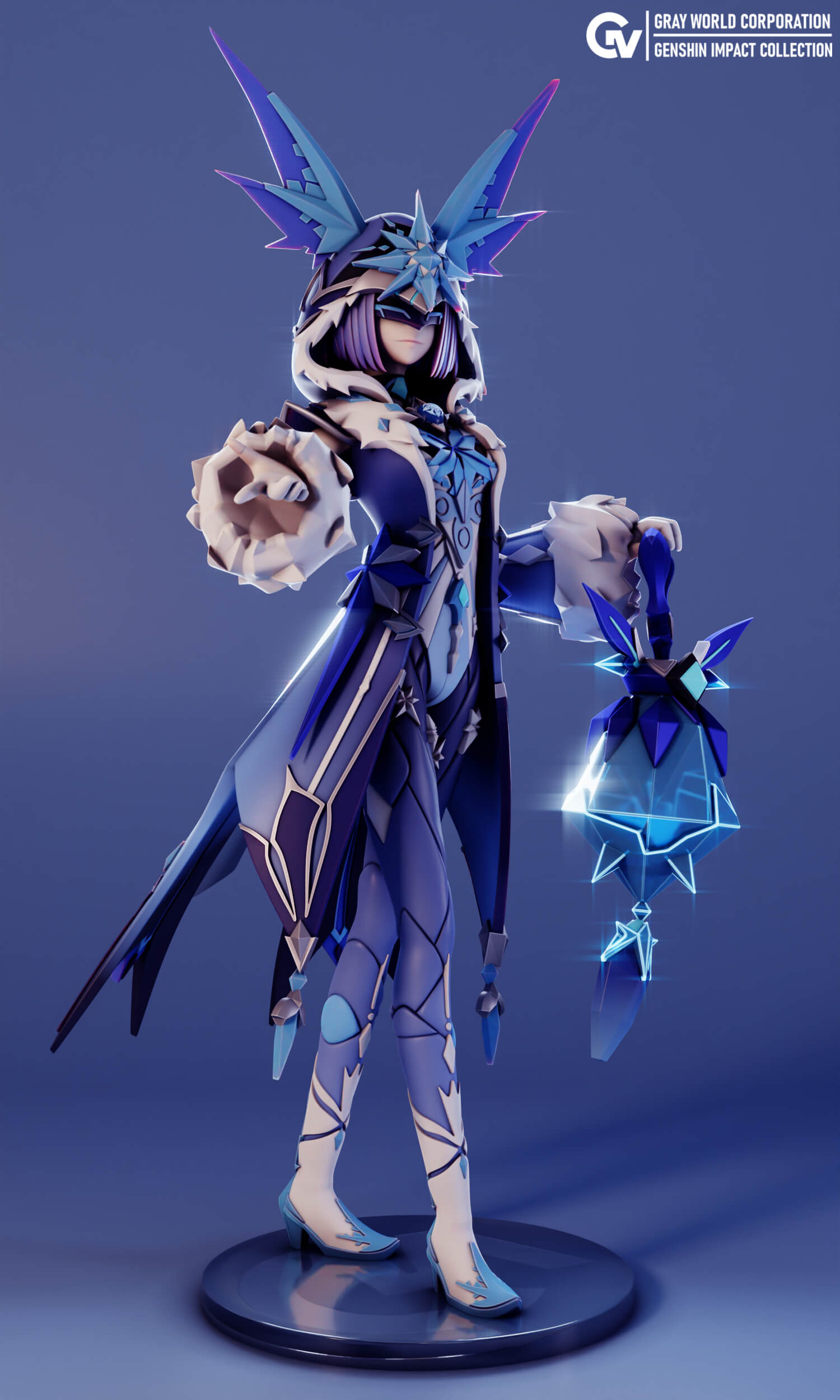 Cryo Cicin Mage - Genshin Impact 3D Model by Gray World Corporation