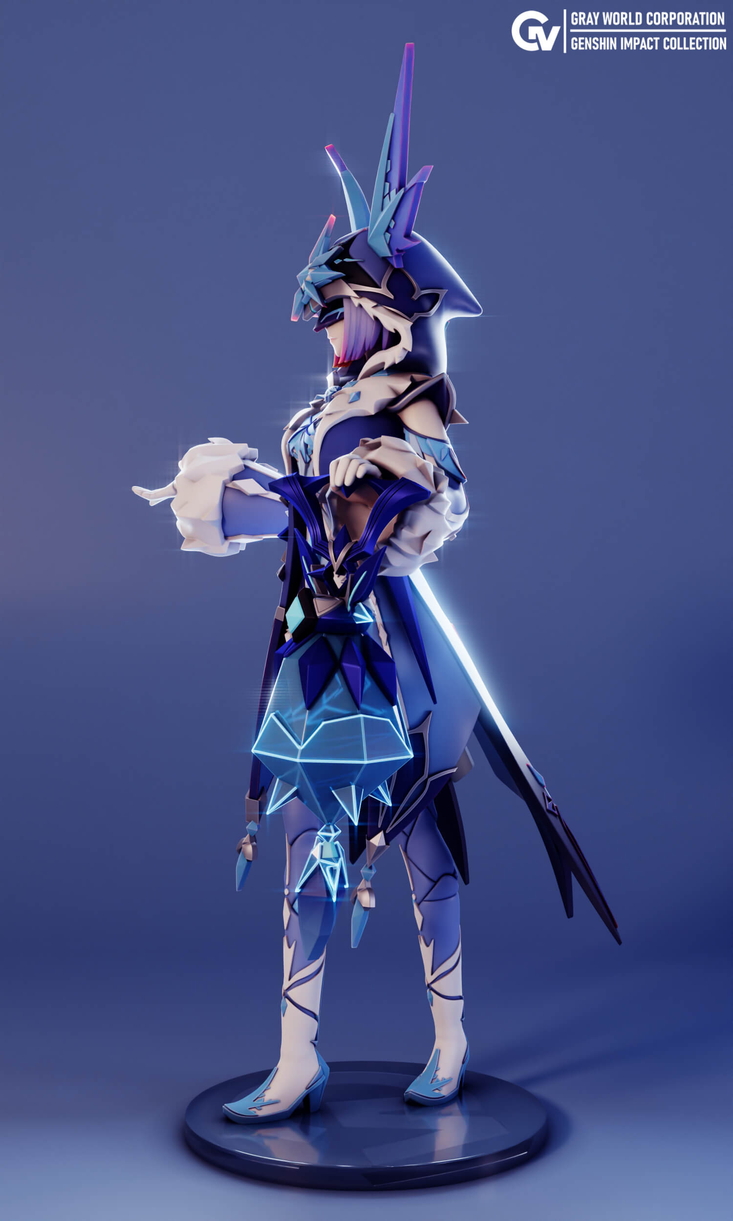 Cryo Cicin Mage - Genshin Impact 3D Model by Gray World Corporation