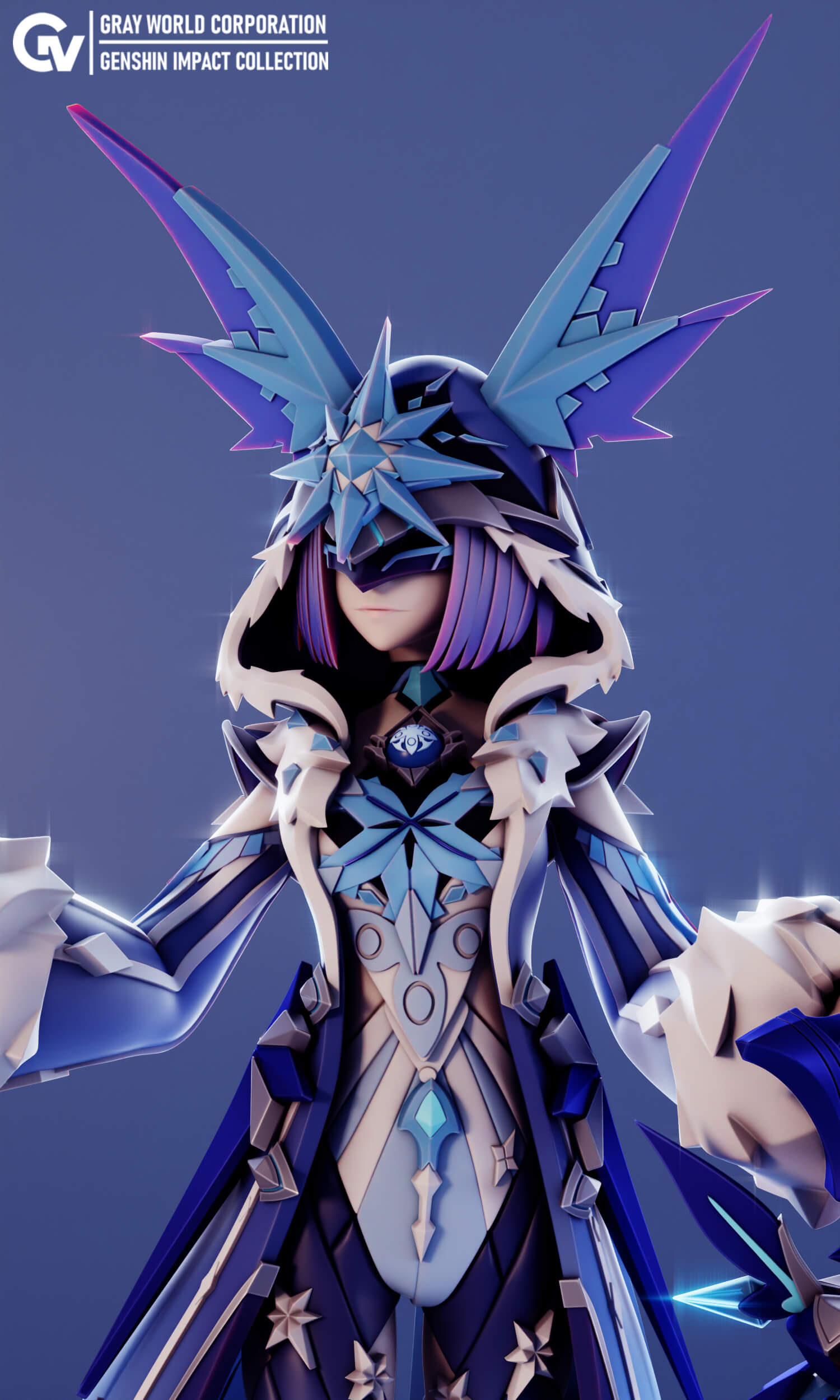 Cryo Cicin Mage - Genshin Impact 3D Model by Gray World Corporation