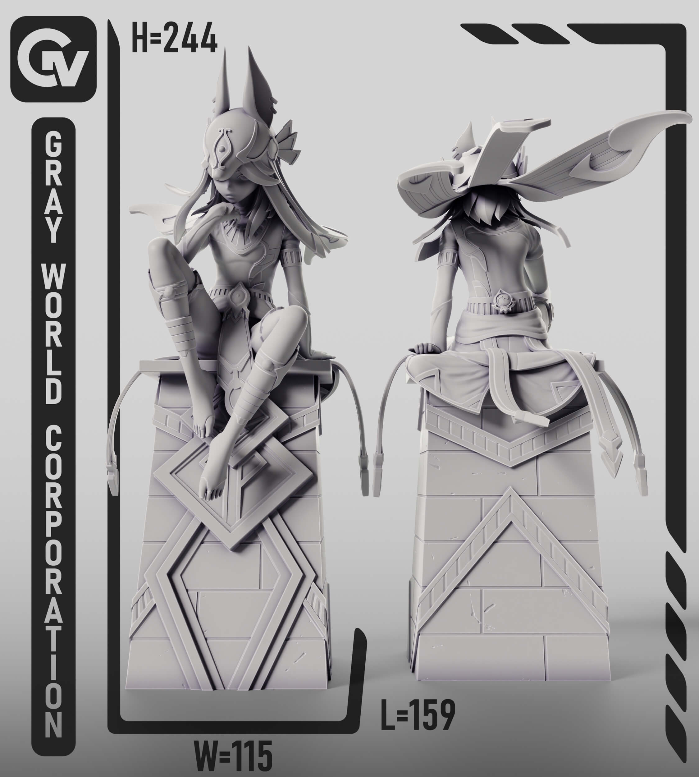 Cyno 2 - Genshin Impact 3D Model by Gray World Corporation