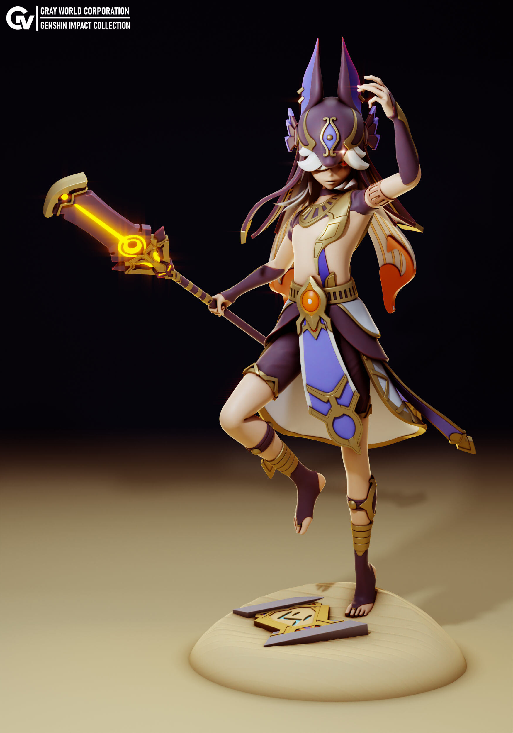 Cyno 3 - Genshin Impact 3D Model by Gray World Corporation