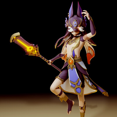 Cyno 3 - Genshin Impact 3D Model by Gray World Corporation