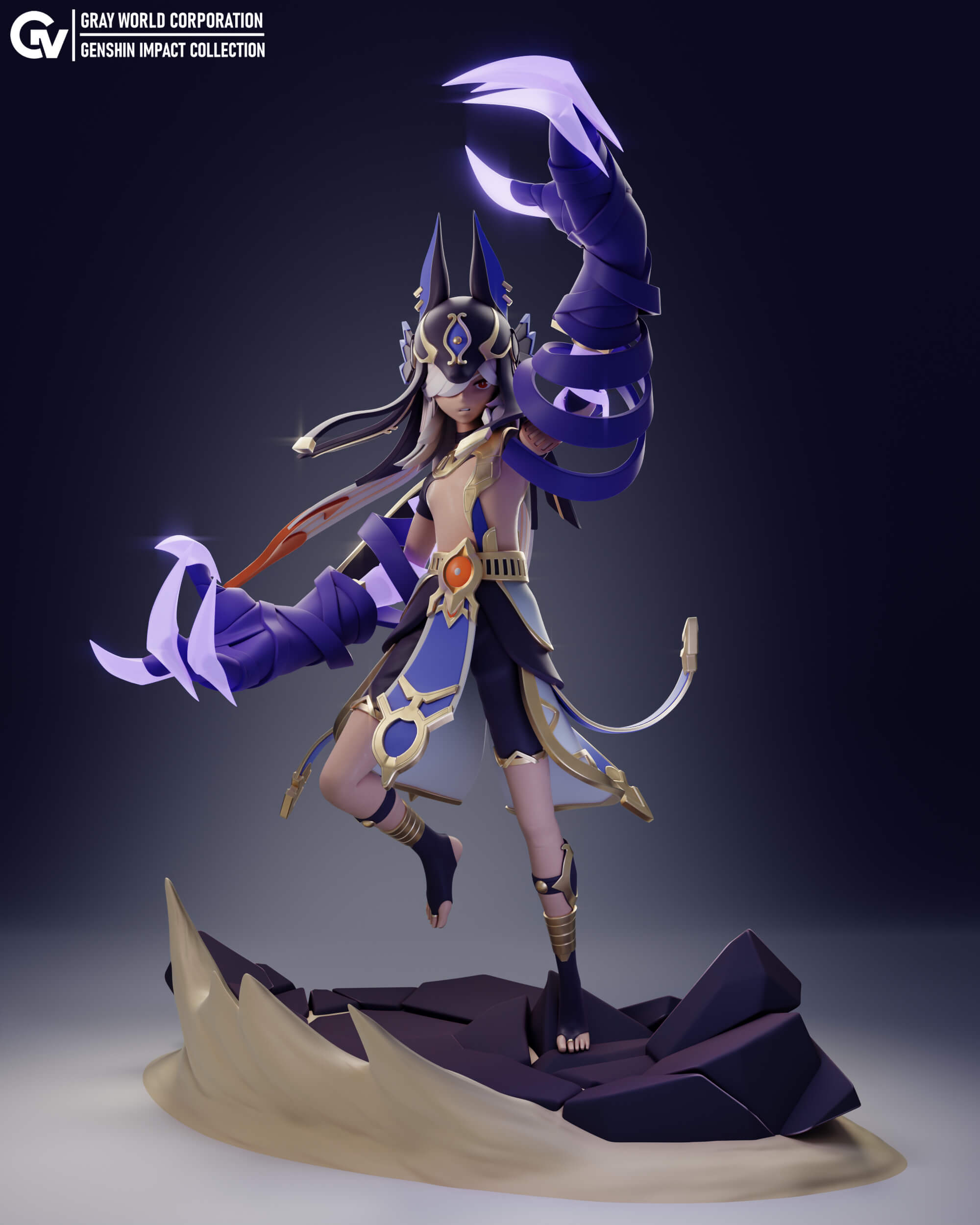 Cyno 4 - Genshin Impact 3D Model by Gray World Corporation