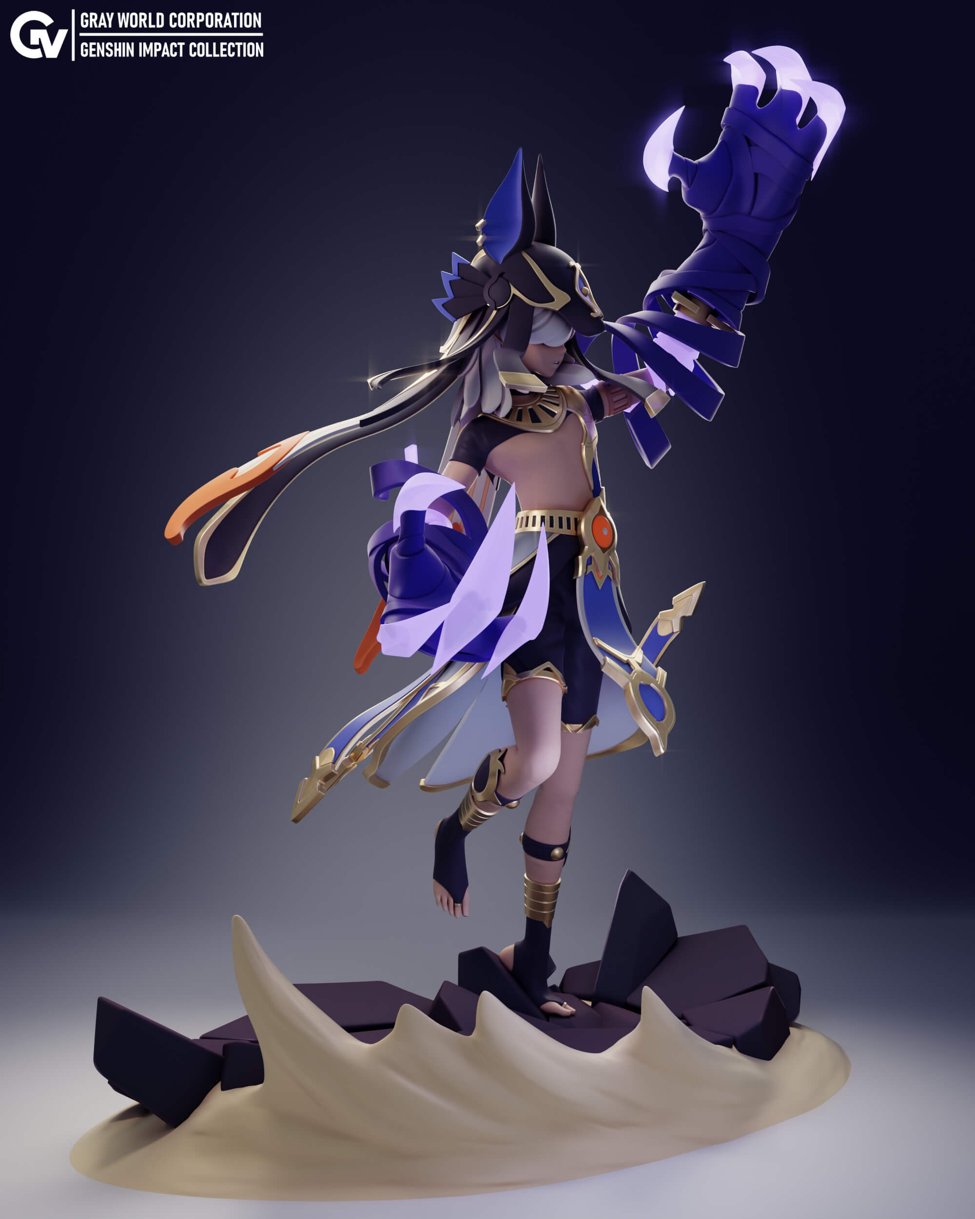 Cyno 4 - Genshin Impact 3D Model by Gray World Corporation