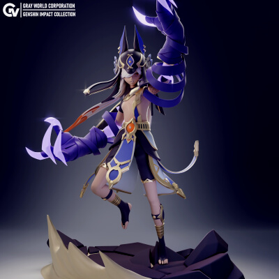 Cyno 4 - Genshin Impact 3D Model by Gray World Corporation