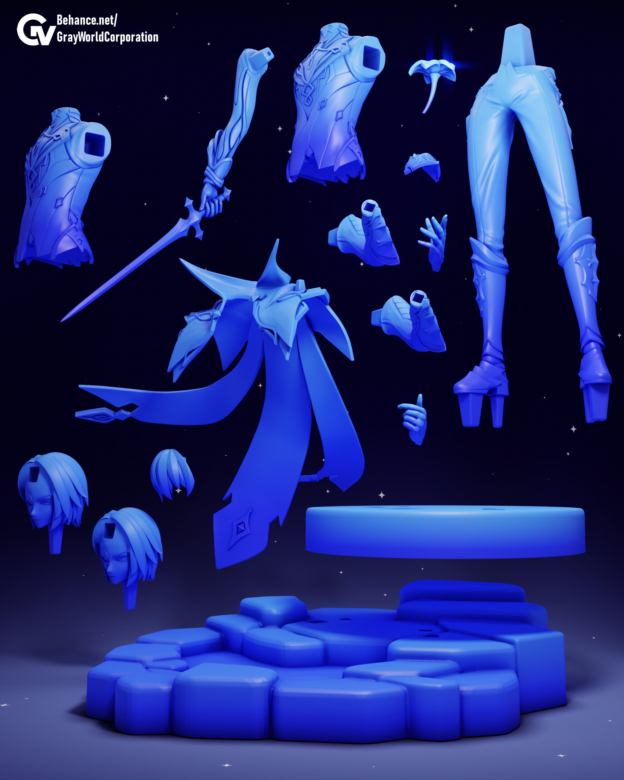 Dainsleif - Genshin Impact 3D Model by Gray World Corporation