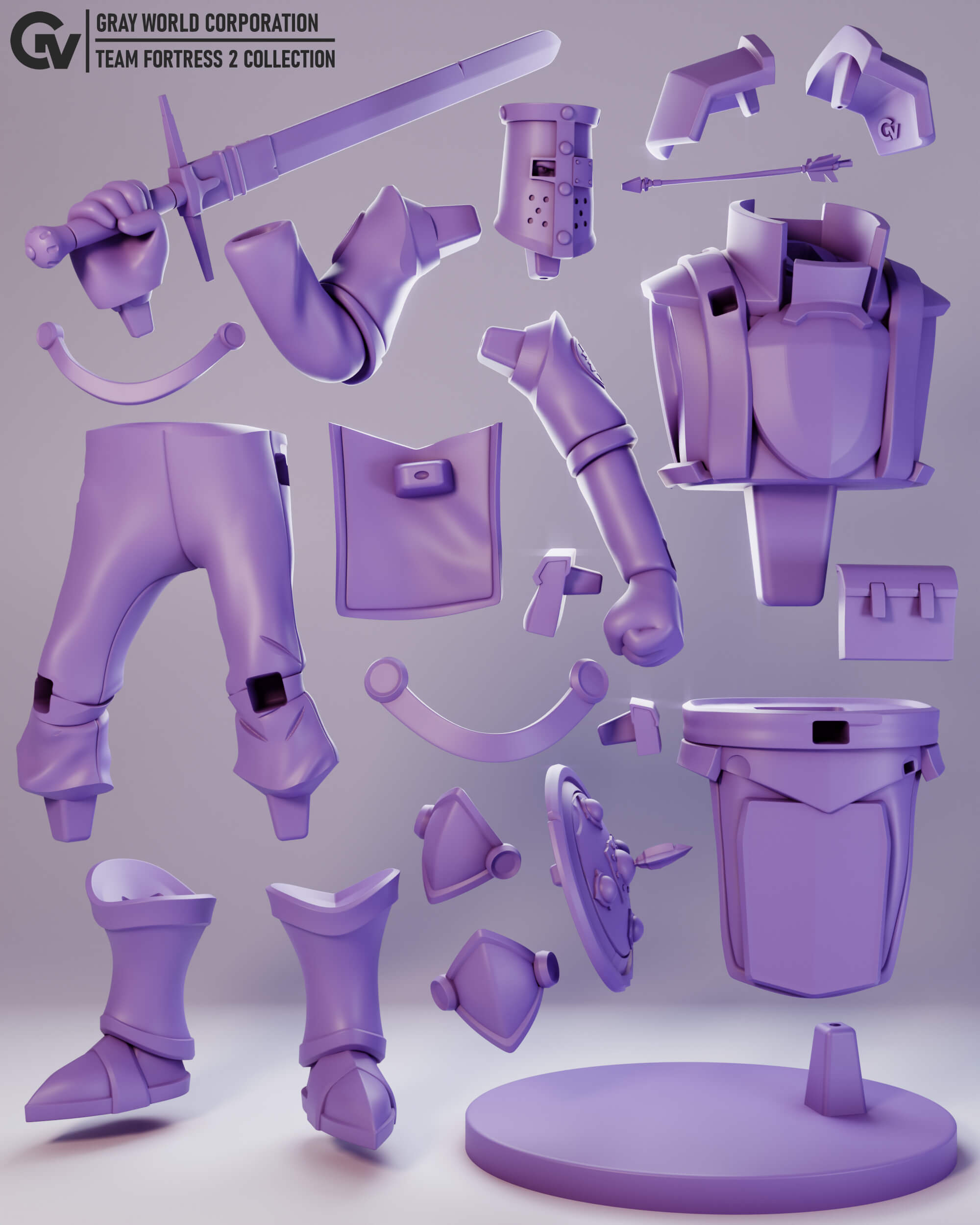 Demoknight - Team Fortress 2 3D Model by Gray World Corporation