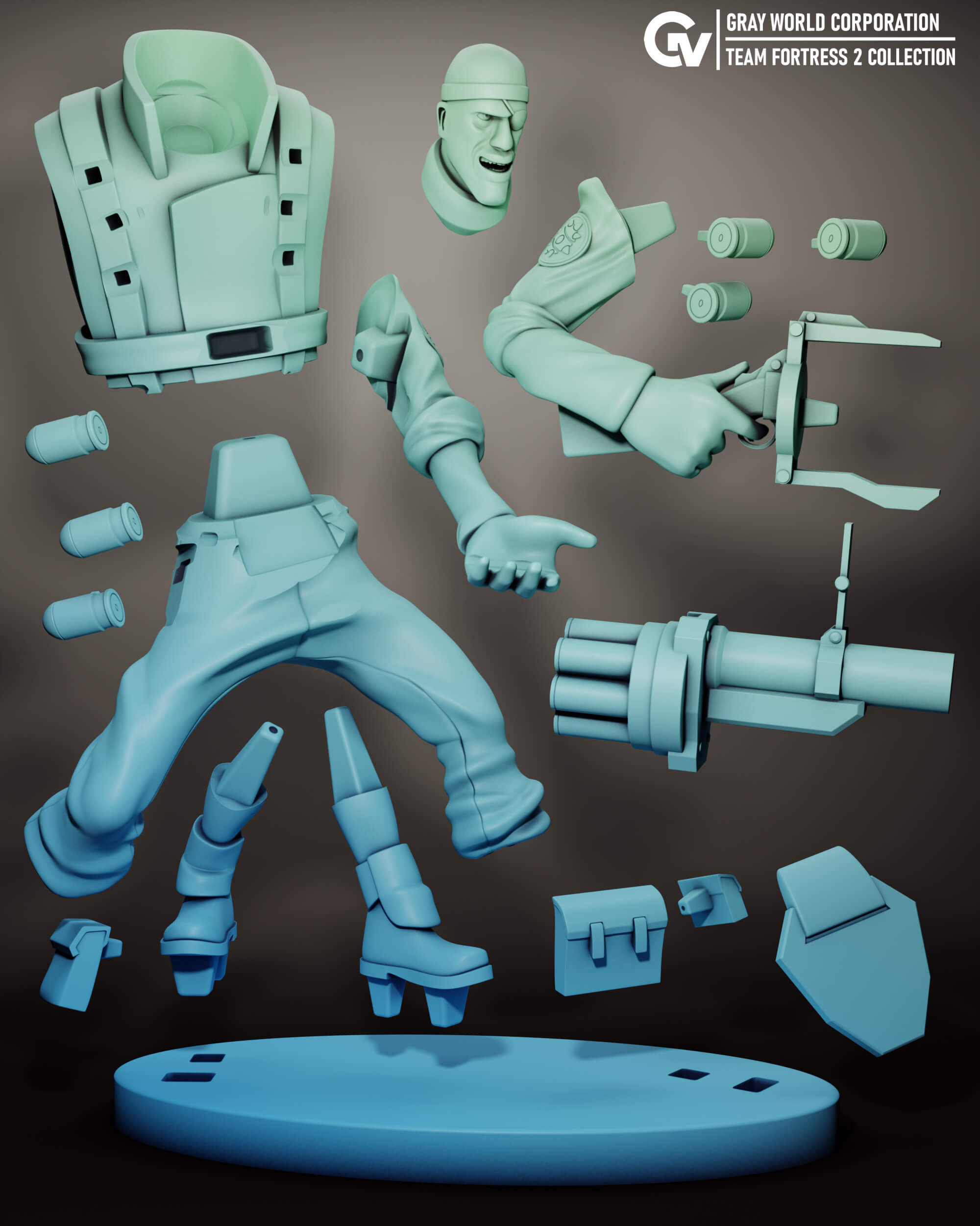 Demoman - Team Fortress 2 3D Model by Gray World Corporation