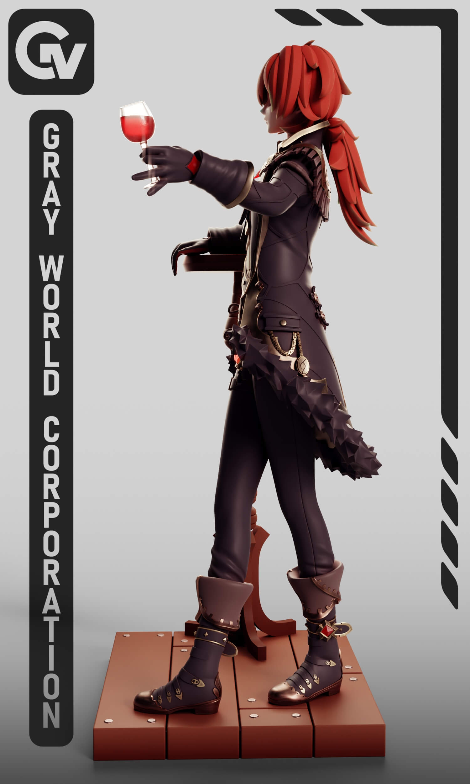 Diluc - Genshin Impact 3D Print Model by Gray World Corporation