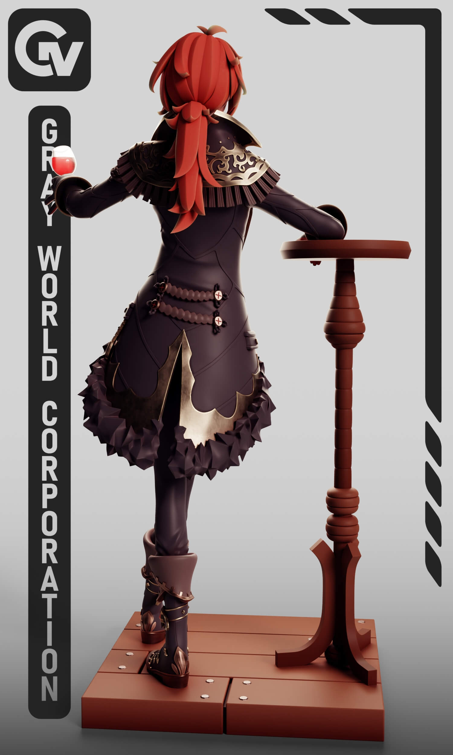 Diluc - Genshin Impact 3D Model by Gray World Corporation