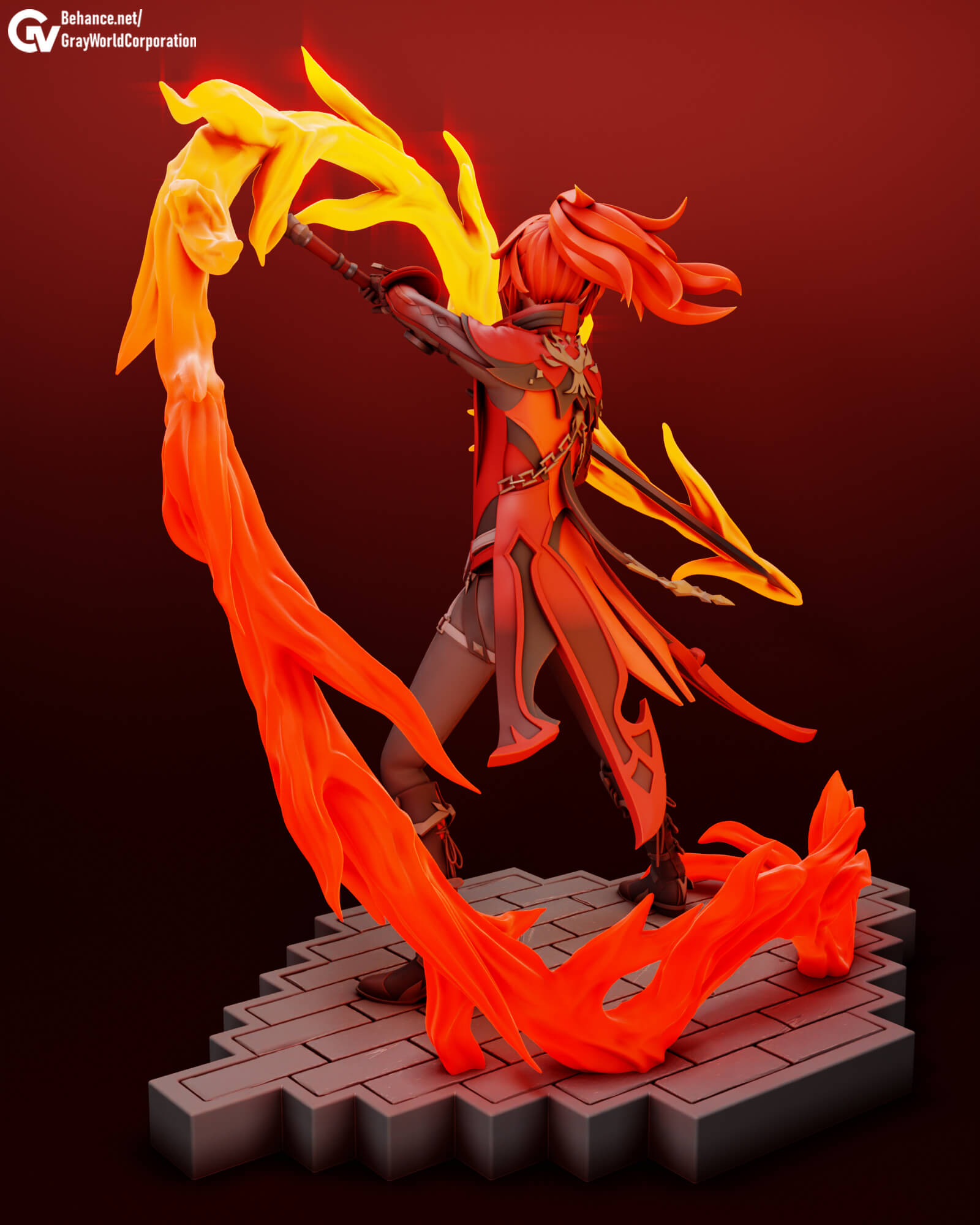 Diluc "Red Dead of Night" - Genshin Impact 3D Model by Gray World ...