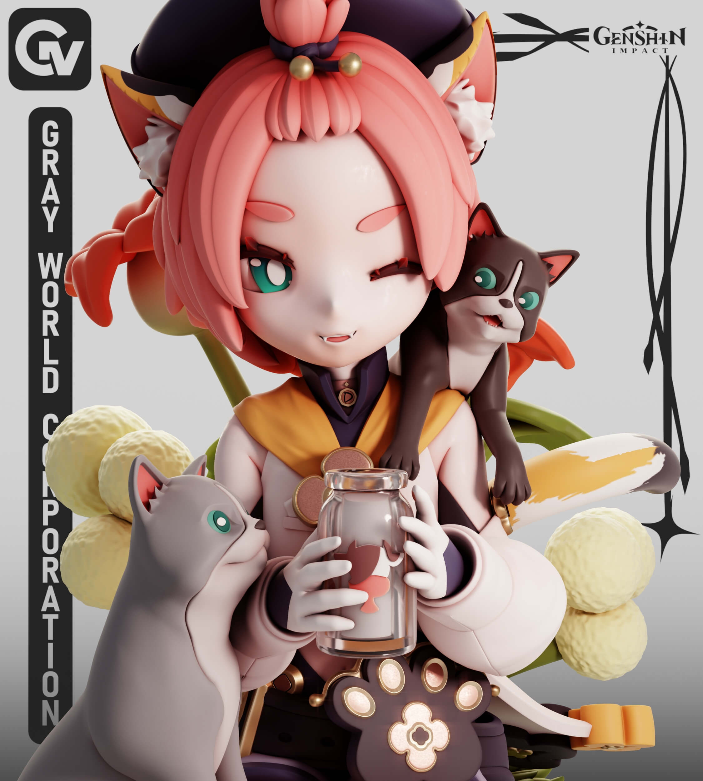 Diona 3 - Genshin Impact 3D Model by Gray World Corporation