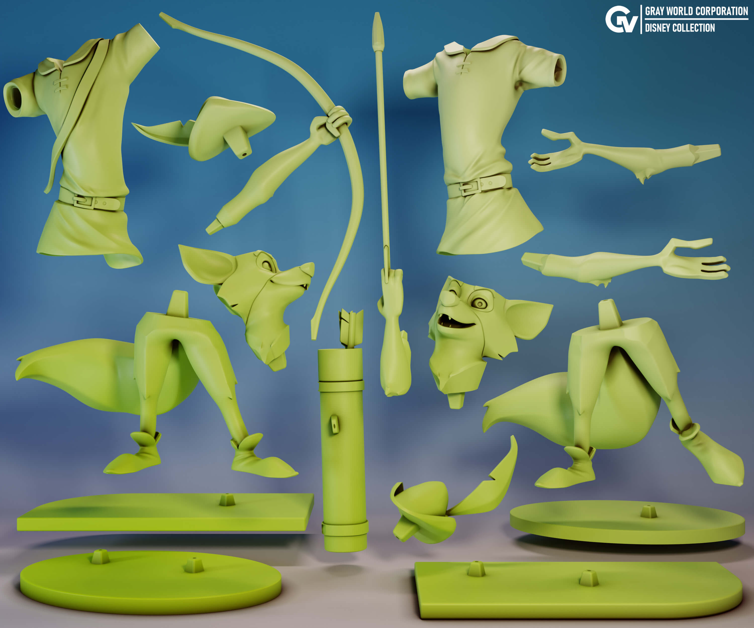 Disney's Robin Hood - Robin Hood 3D Model by Gray World Corporation