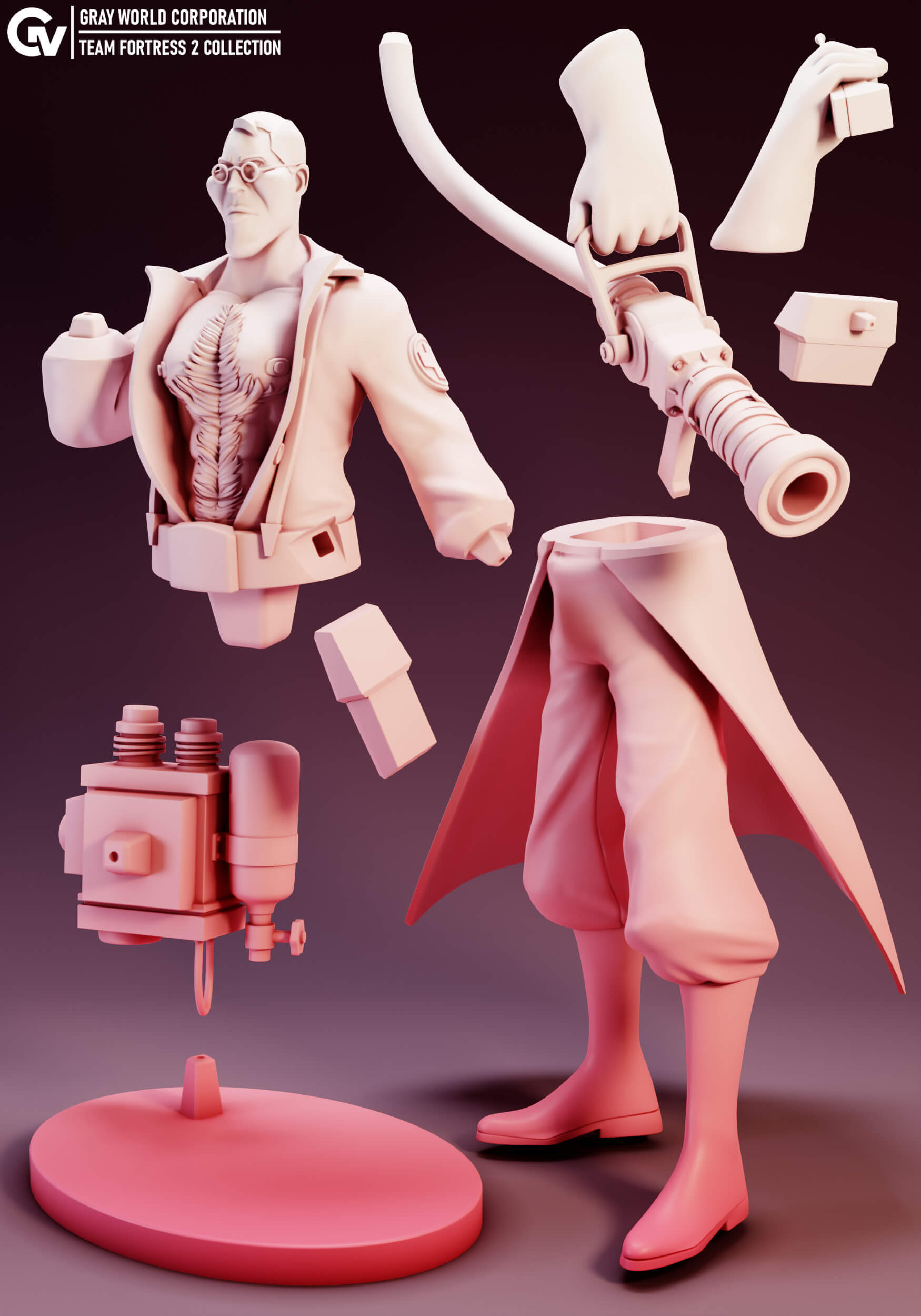 Dr. Sex - Team Fortress 2 3D Print Model by Gray World Corporation