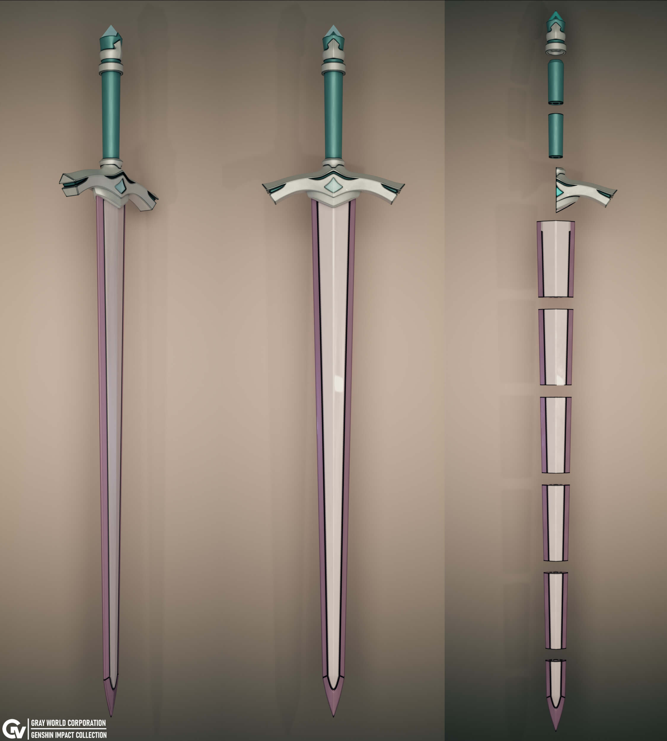 Dull Blade - Genshin Impact 3D Model by Gray World Corporation