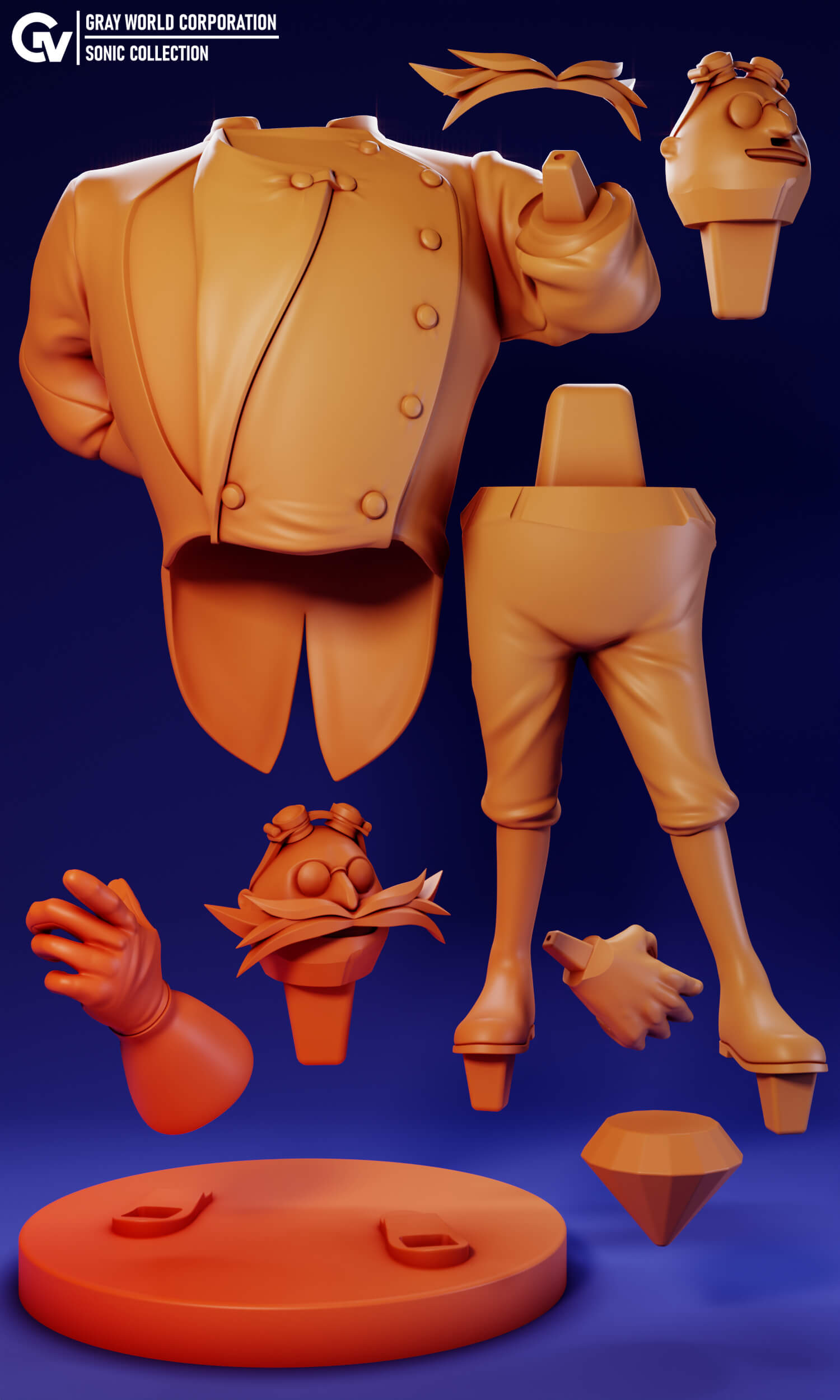 Eggman Boom - Sonic The Hedgehog 3D Print Model by Gray World Corporation