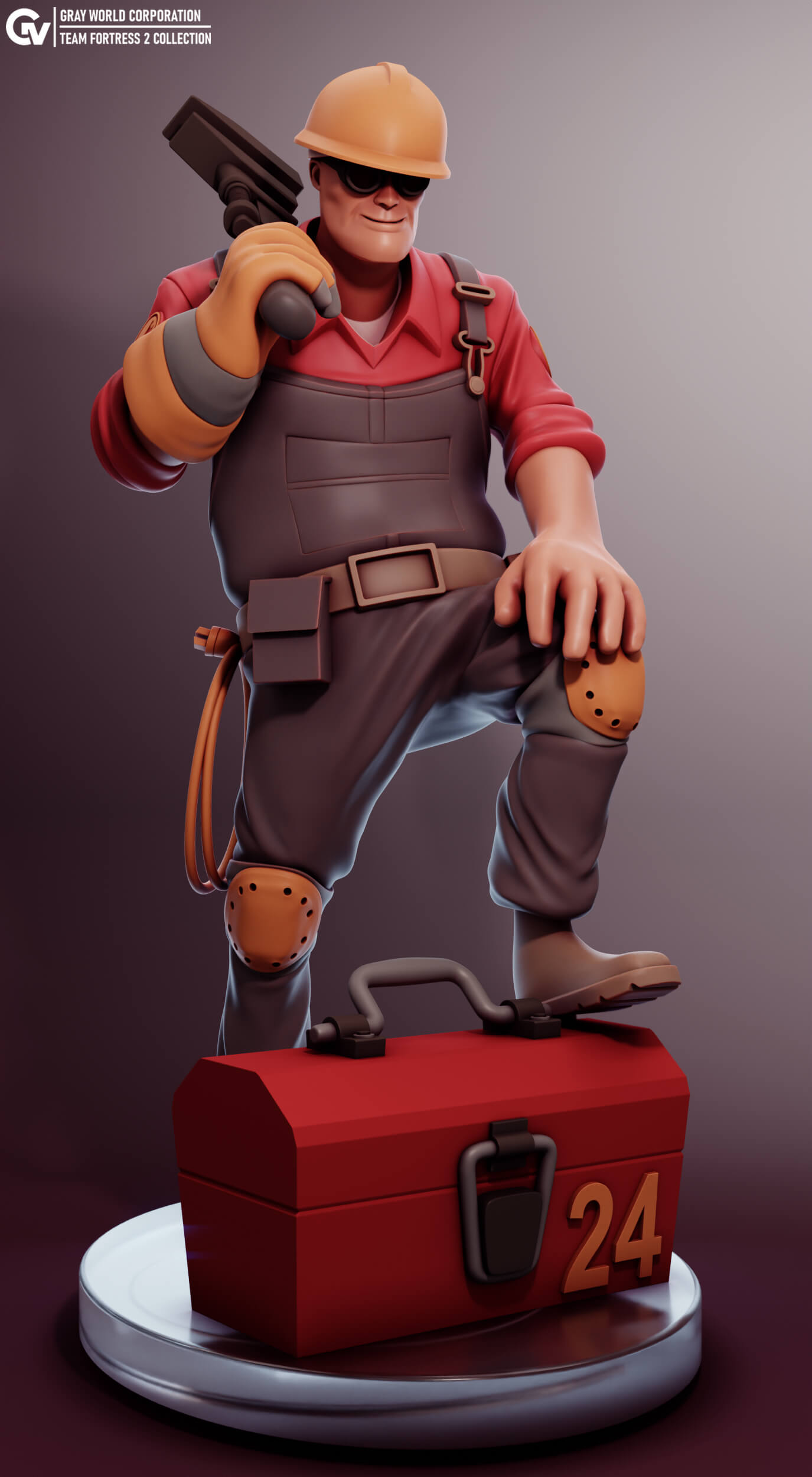 Egineer - Team Fortress 2 3D Print Model by Gray World Corporation