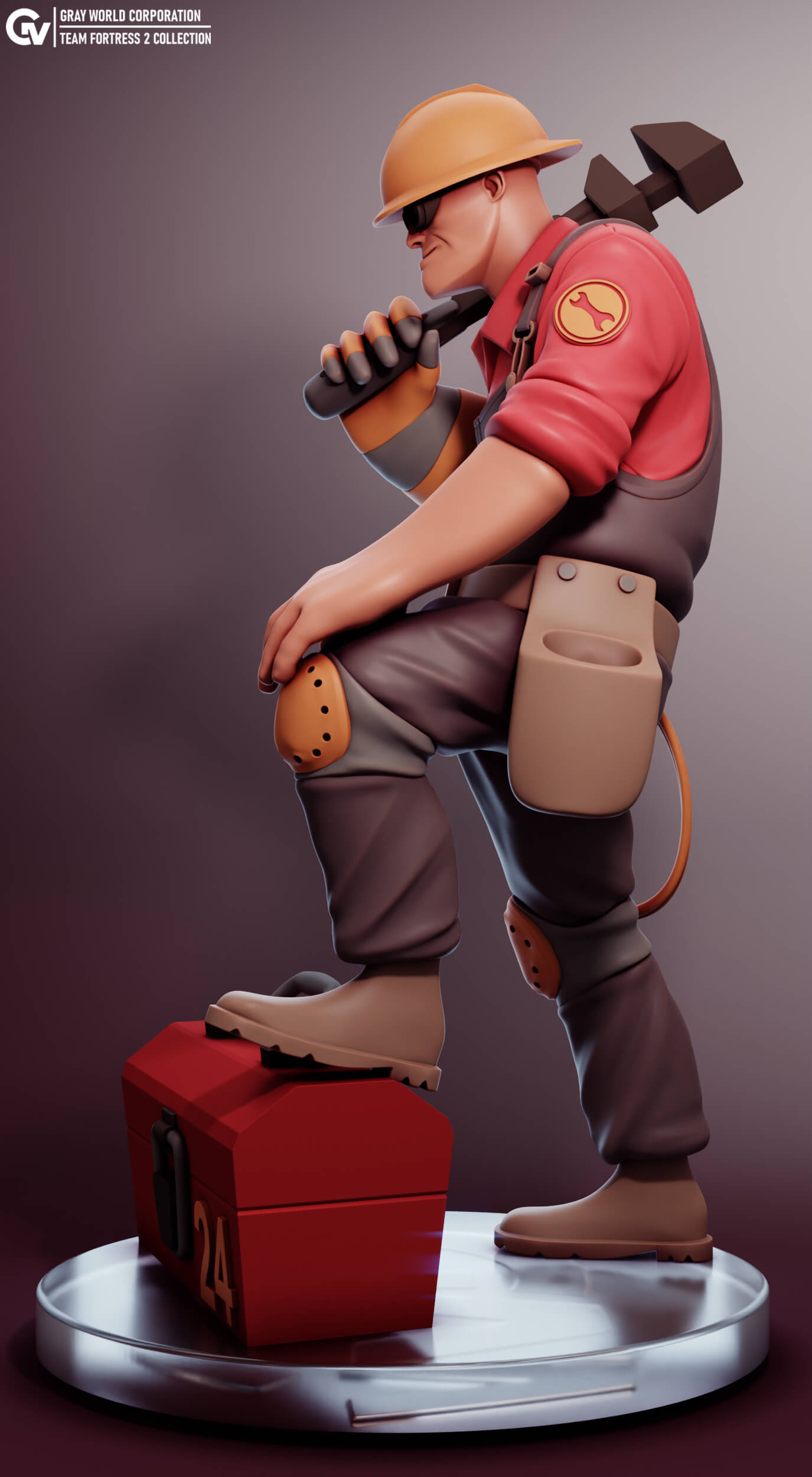 Egineer - Team Fortress 2 3D Print Model by Gray World Corporation