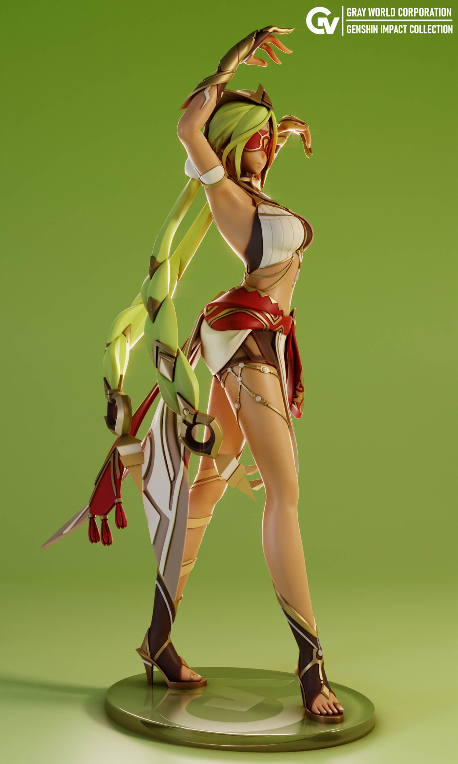 Eremite Floral Ring Dancer Genshin Impact 3d Print Model By Gray 9527