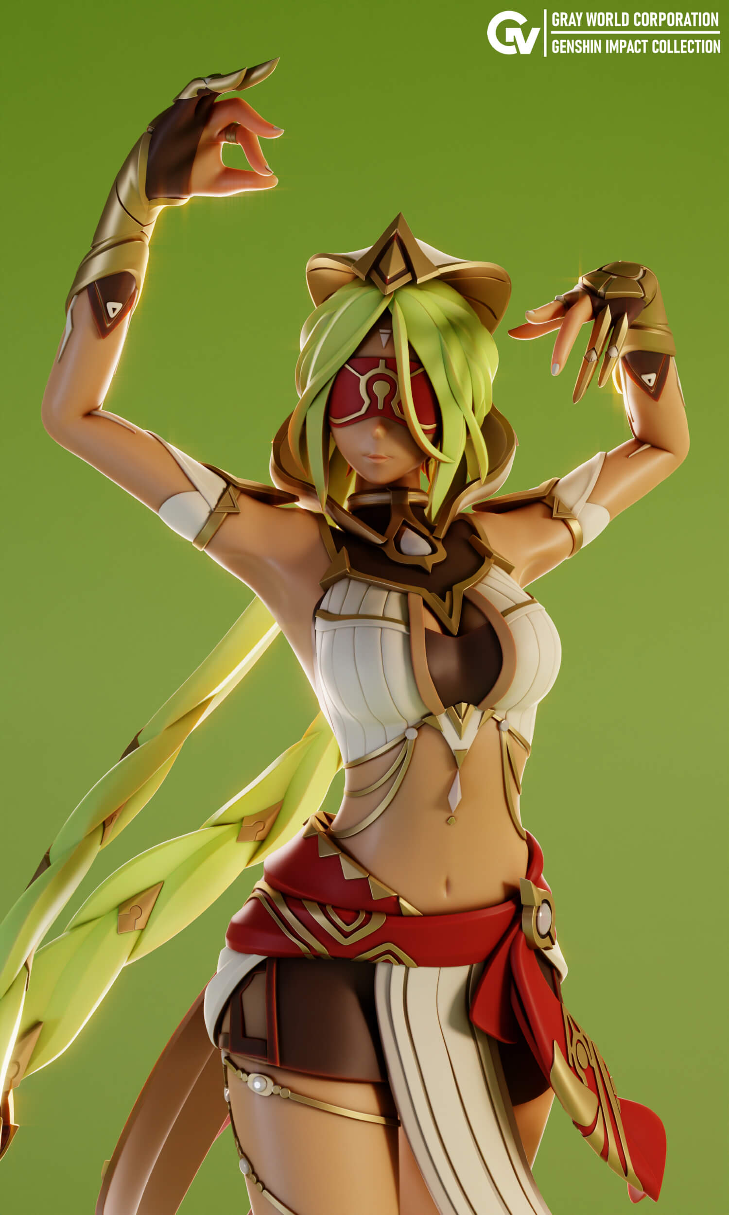 Eremite Floral Ring Dancer Genshin Impact 3d Model By Gray World 2230