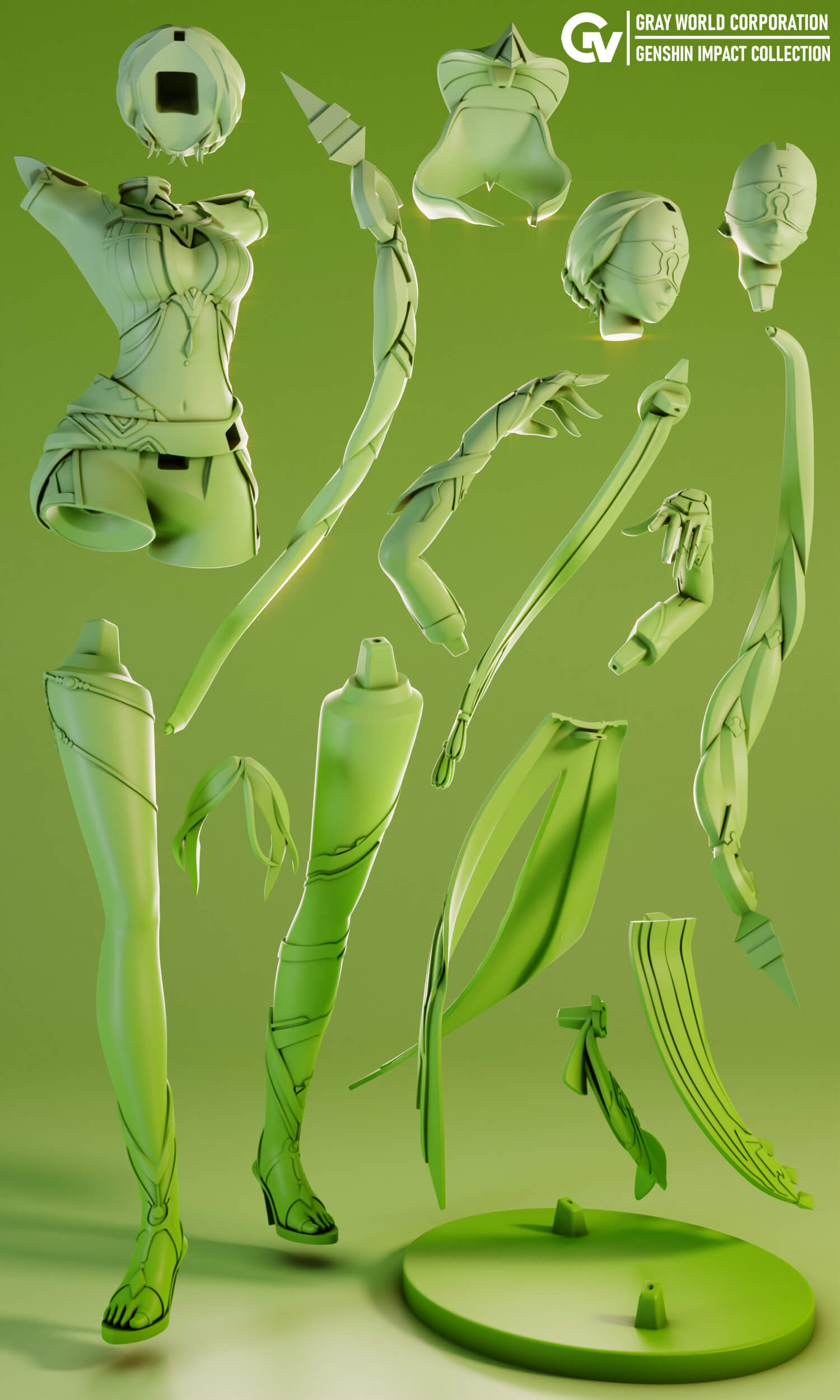 Eremite Floral Ring Dancer Genshin Impact 3d Print Model By Gray 4855