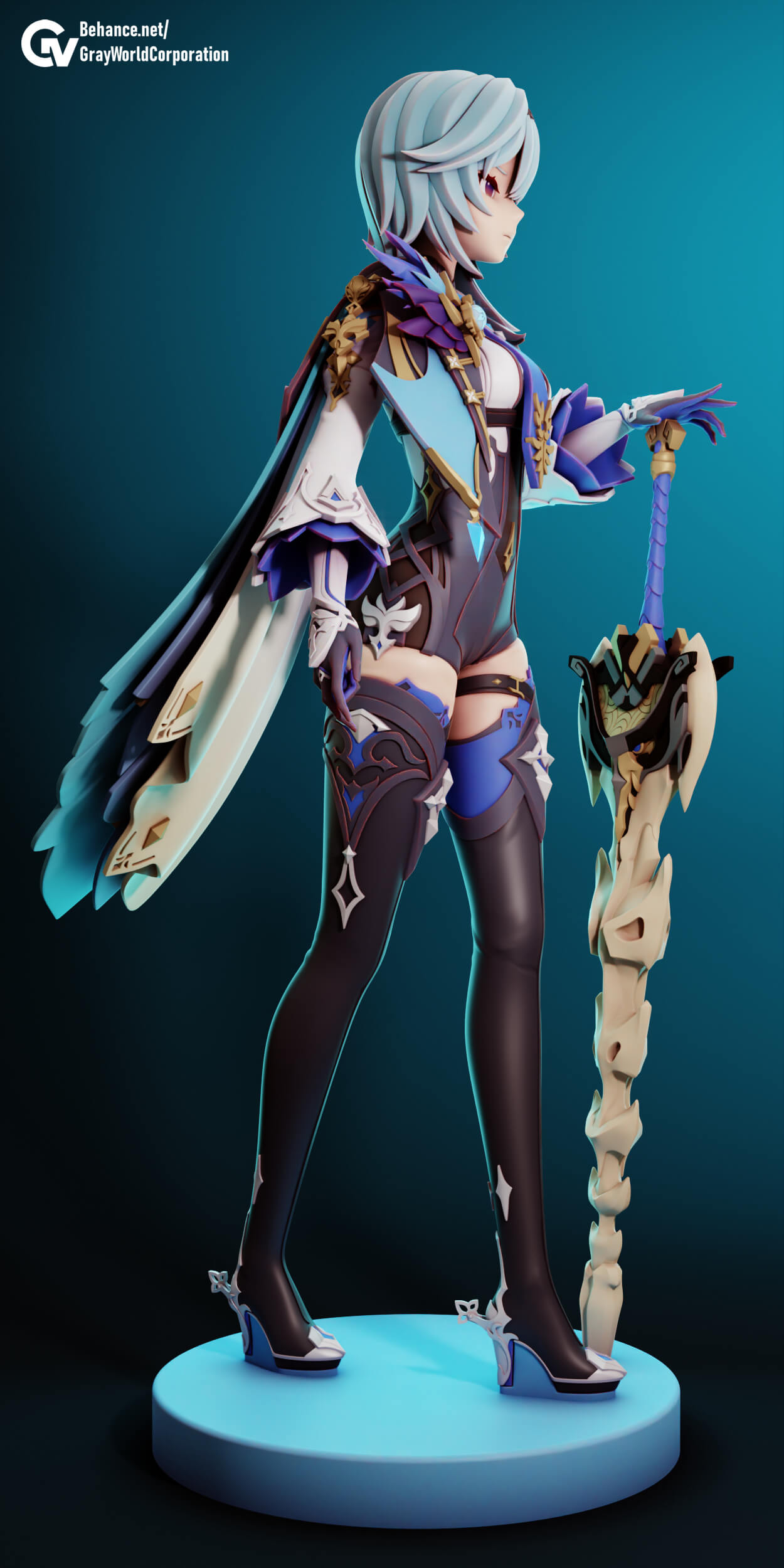 Eula - Genshin Impact 3D Print Model by Gray World Corporation