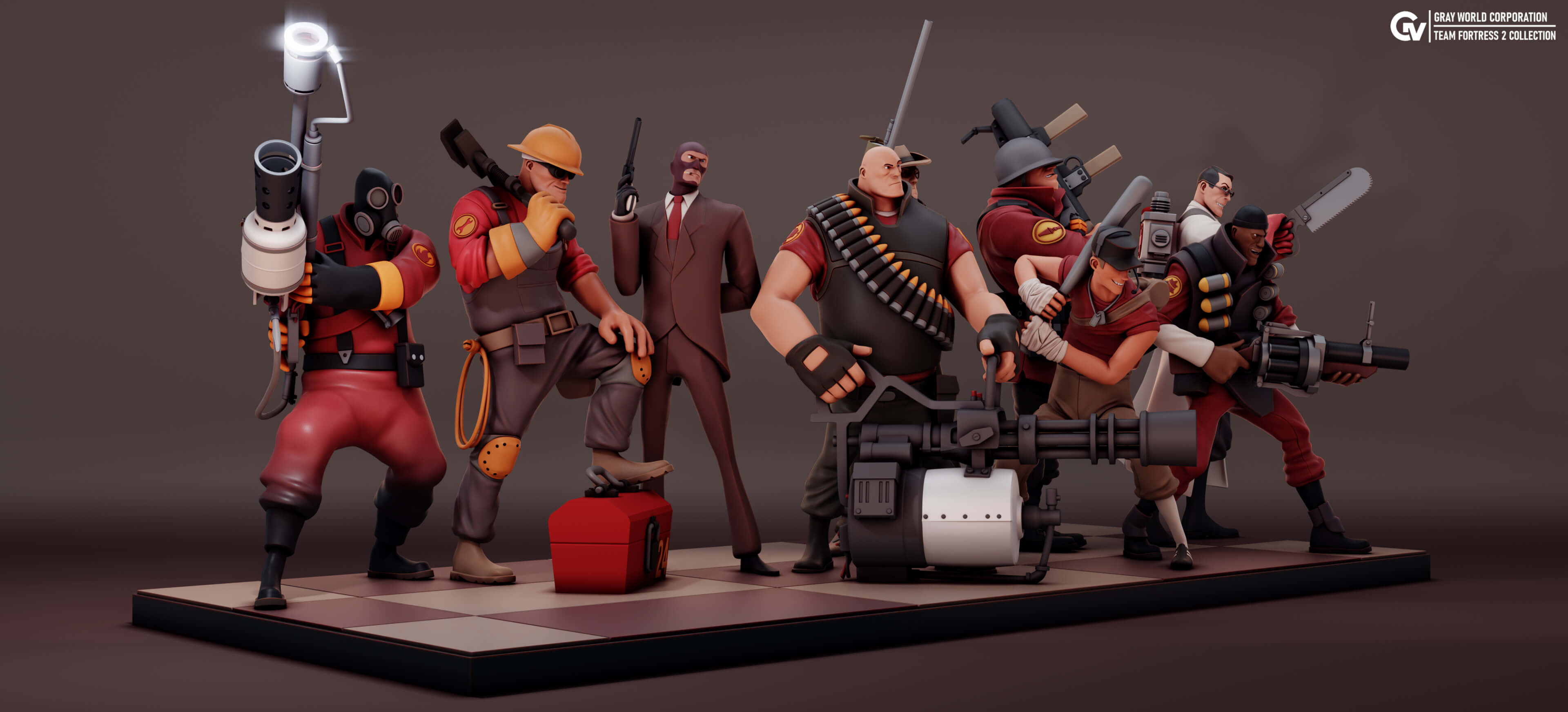 Extra Base for Set - Team Fortress 2 Free 3D Print Model by Gray World Corporation