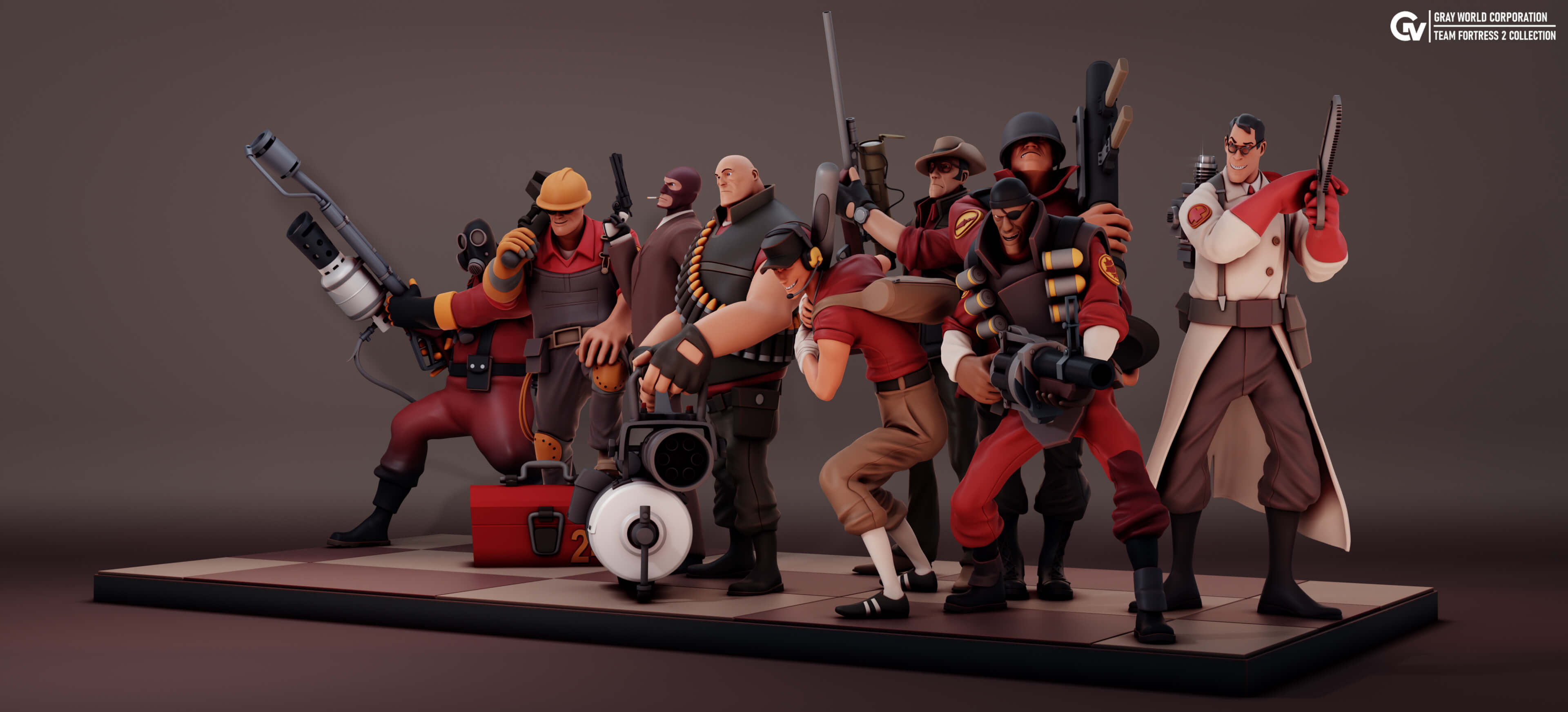 Extra Base for Set - Team Fortress 2 Free 3D Print Model by Gray World Corporation