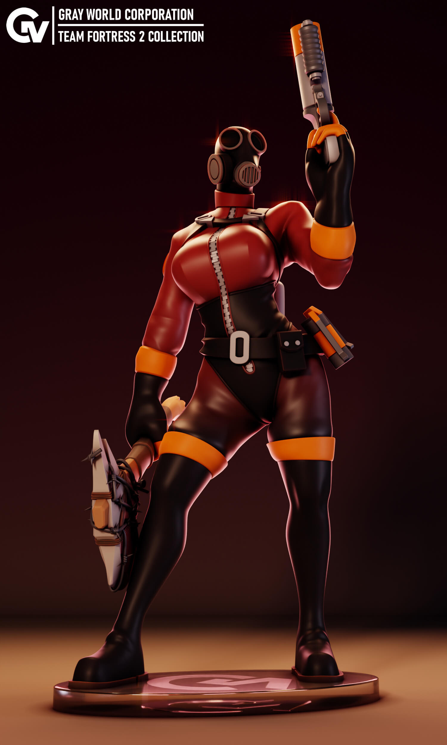 Fem Pyro - Team Fortress 2 3D Print Model by Gray World Corporation