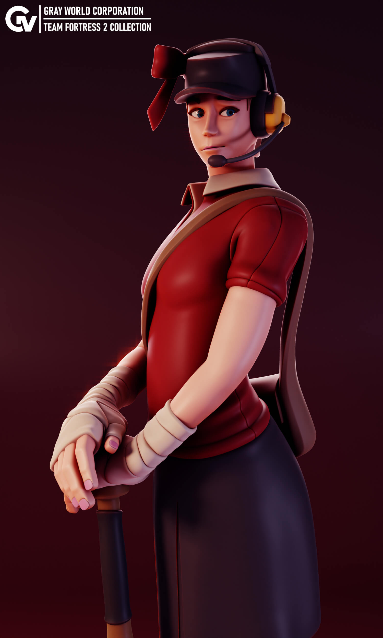 Fem Scout - Team Fortress 2 3D Print Model by Gray World Corporation