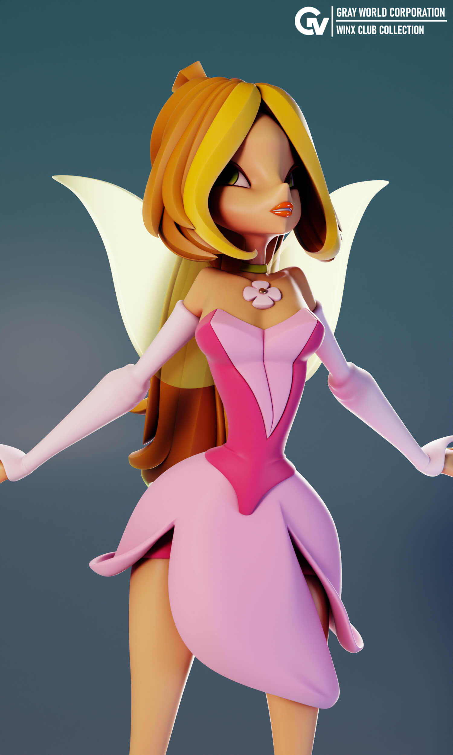 Flora Fairy Form - Winx Club 3D Model by Gray World Corporation