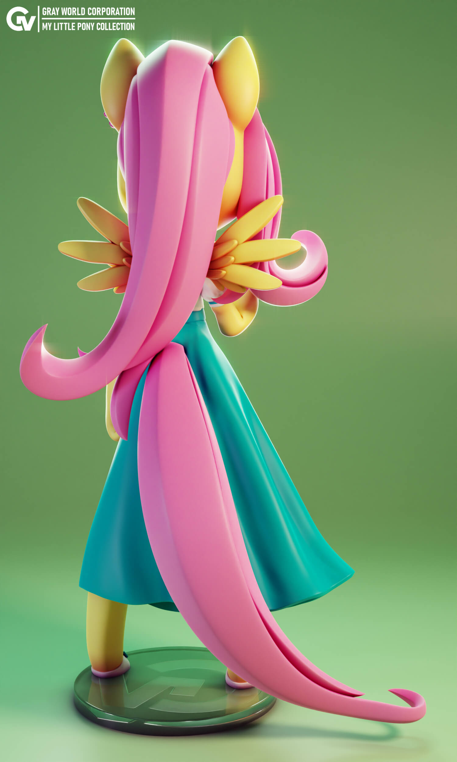 Fluttershy "Chibi" - My Little Pony 3D Model by Gray World Corporation