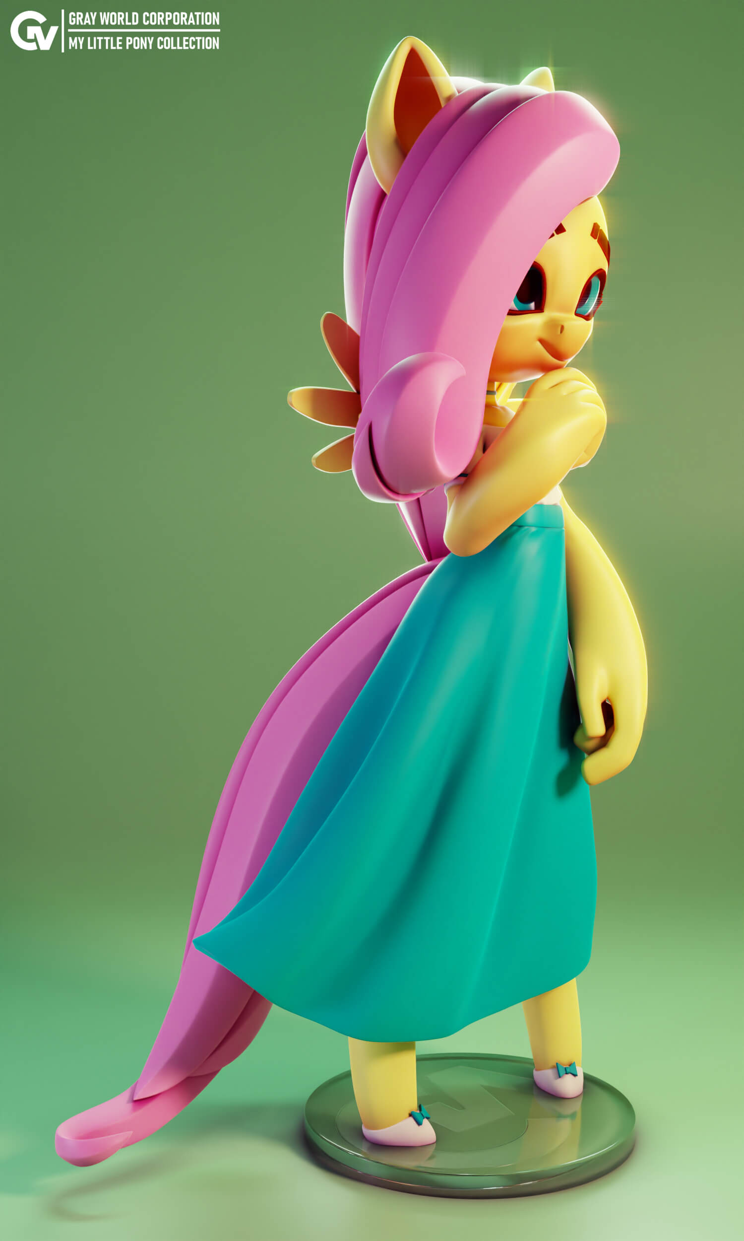 Fluttershy "Chibi" - MLP 3D Print Model by Gray World Corporation