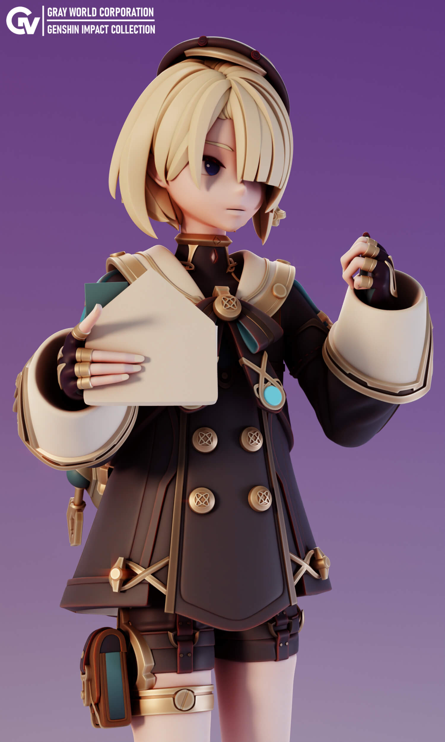 Freminet - Genshin Impact 3D Model by Gray World Corporation