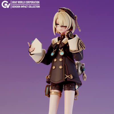 Freminet - Genshin Impact 3D Model by Gray World Corporation