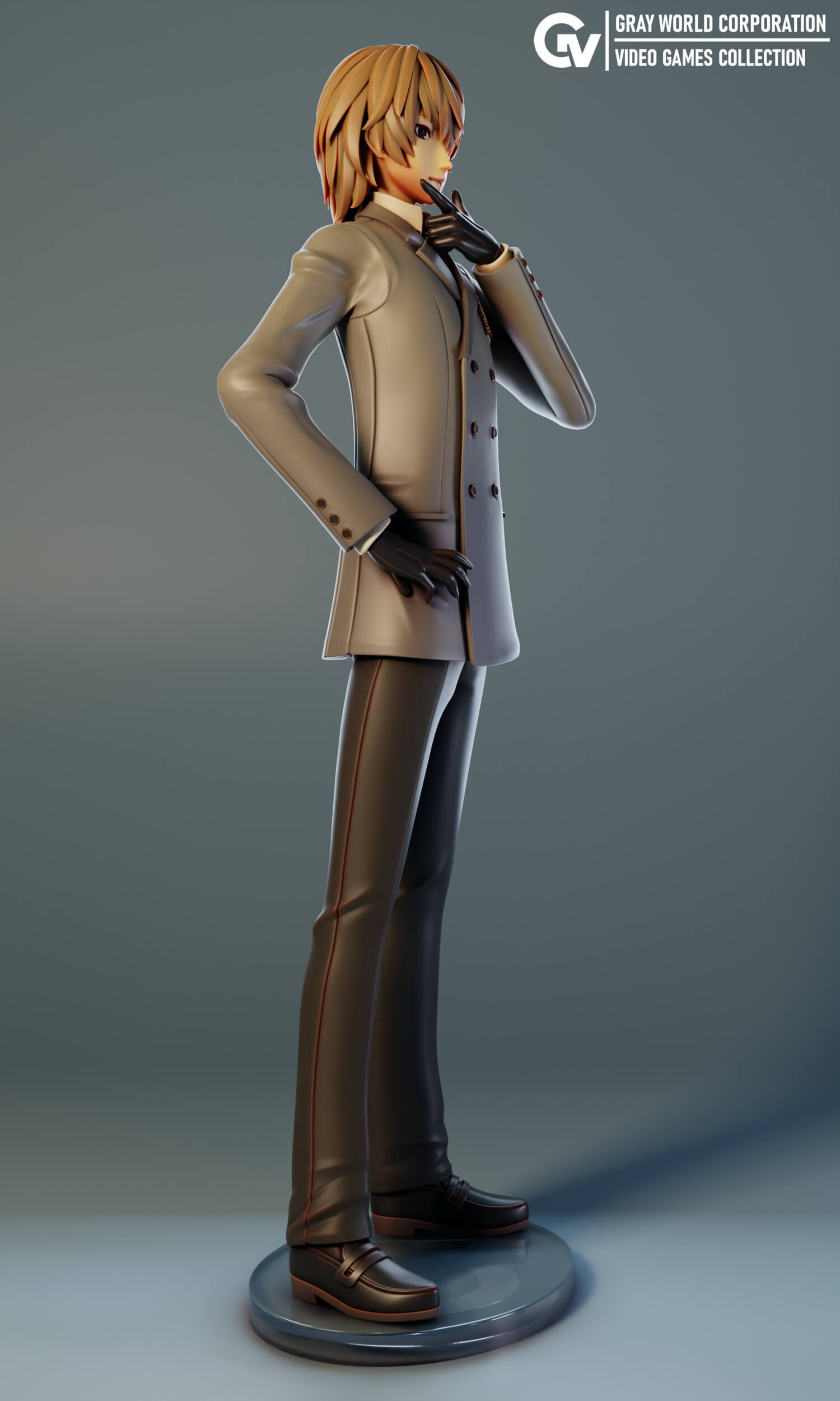 Goro Akechi - Persona 3D Print Model by Gray World Corporation