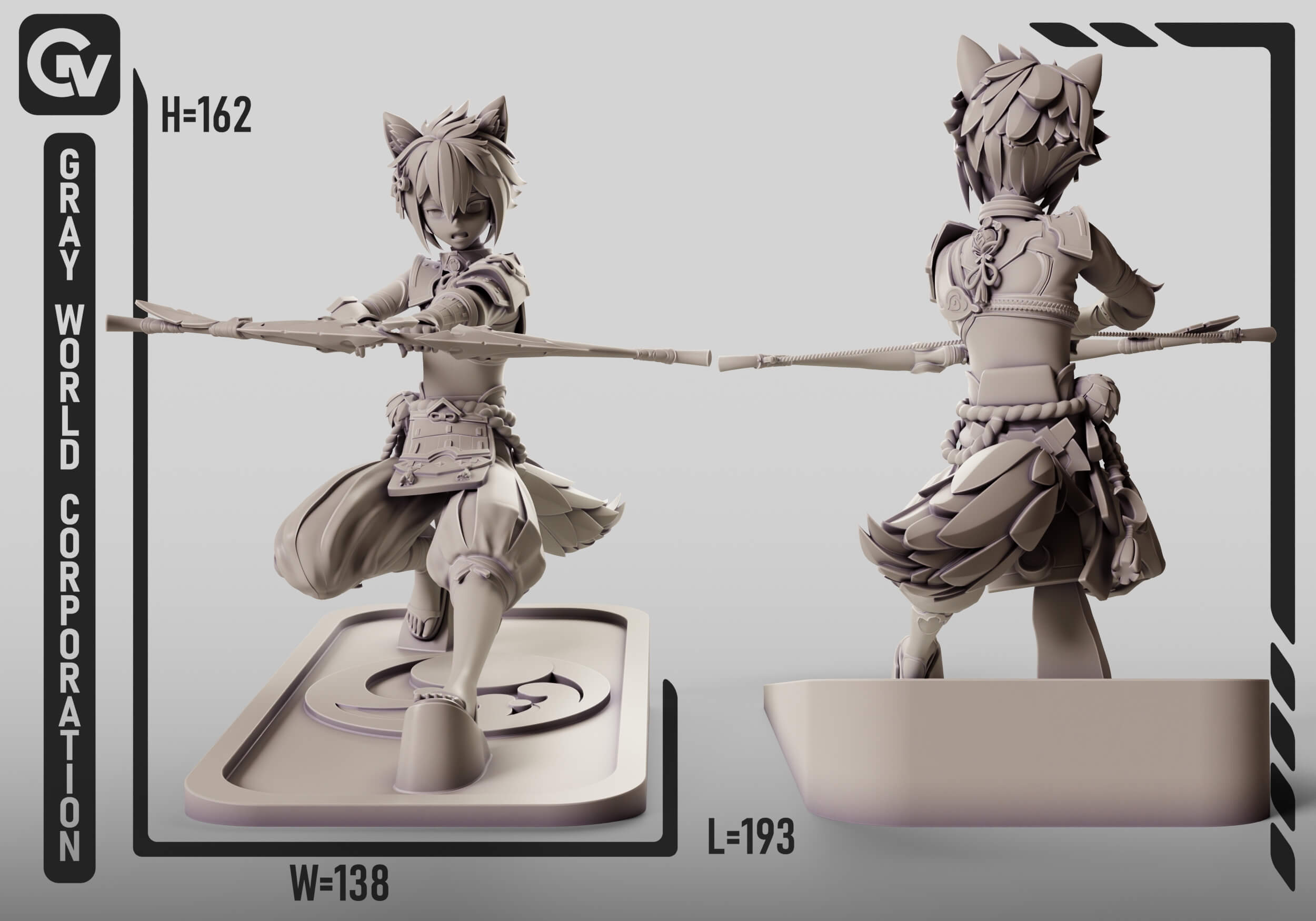 Gorou - Genshin Impact 3D Model by Gray World Corporation