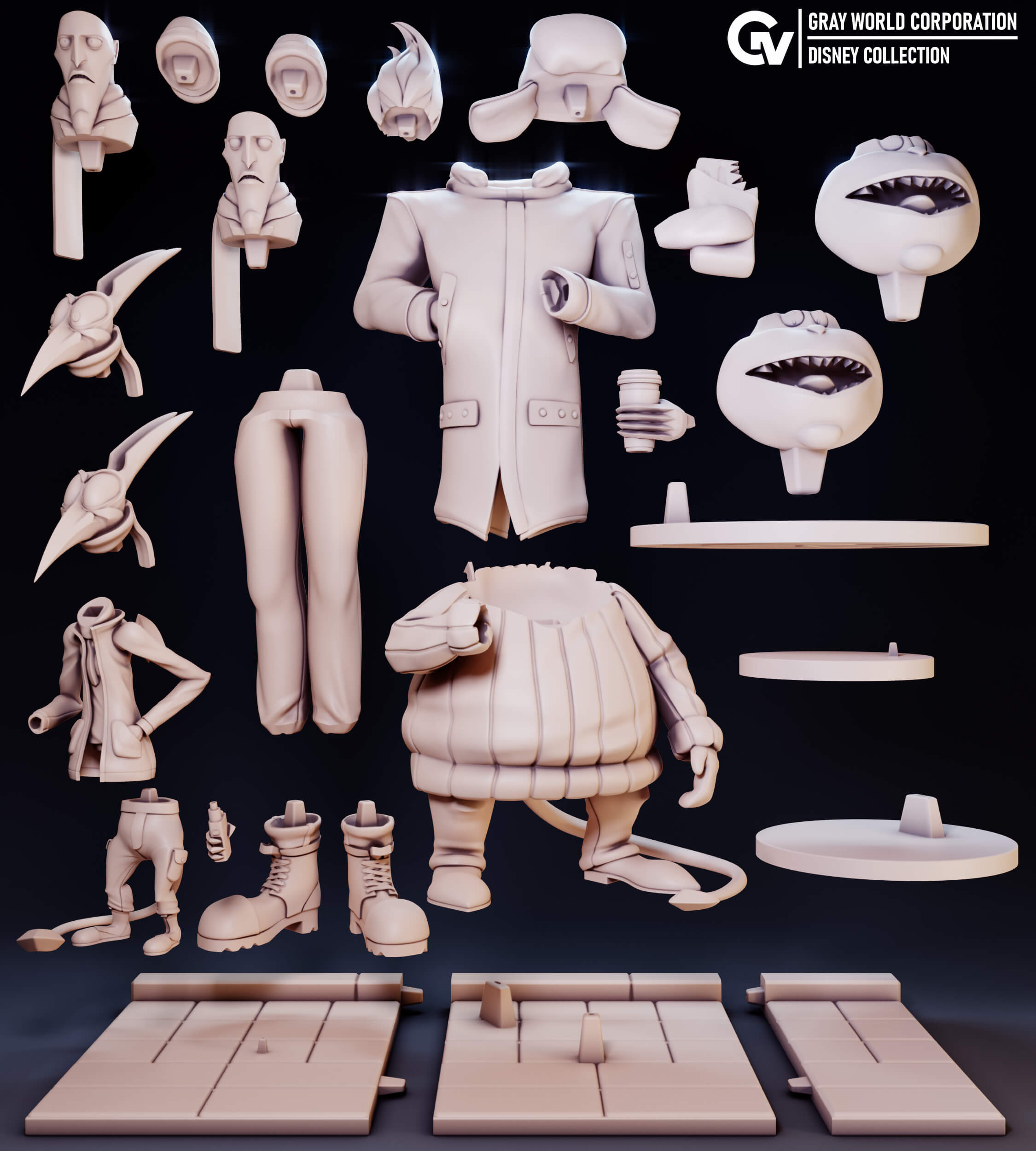 Hades, Pain and Panic "Winter Mood" - Hercules 3D Print Model by Gray ...